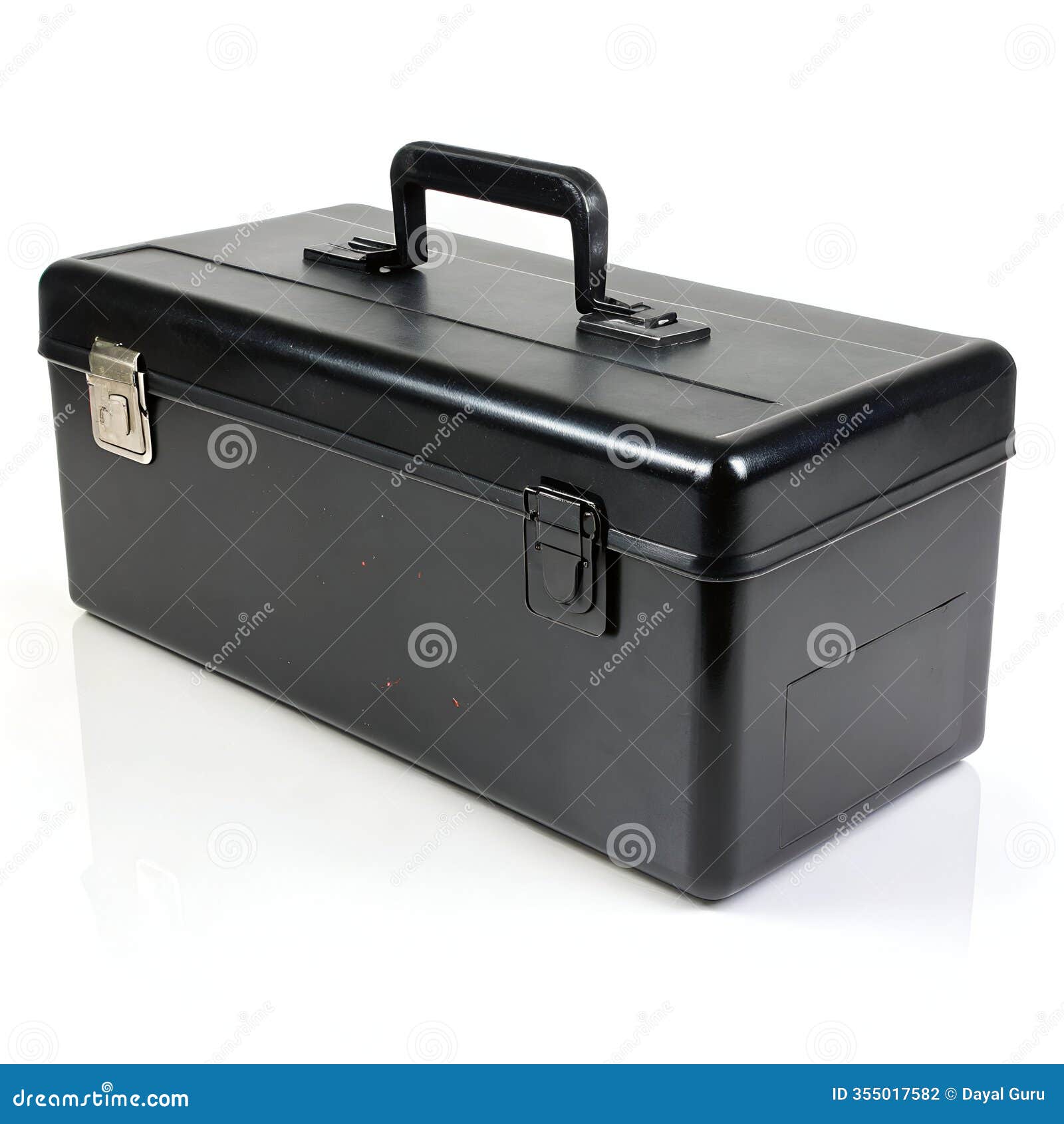 Black Tool Box Isolated on White Background Stock Photo - Image of ...