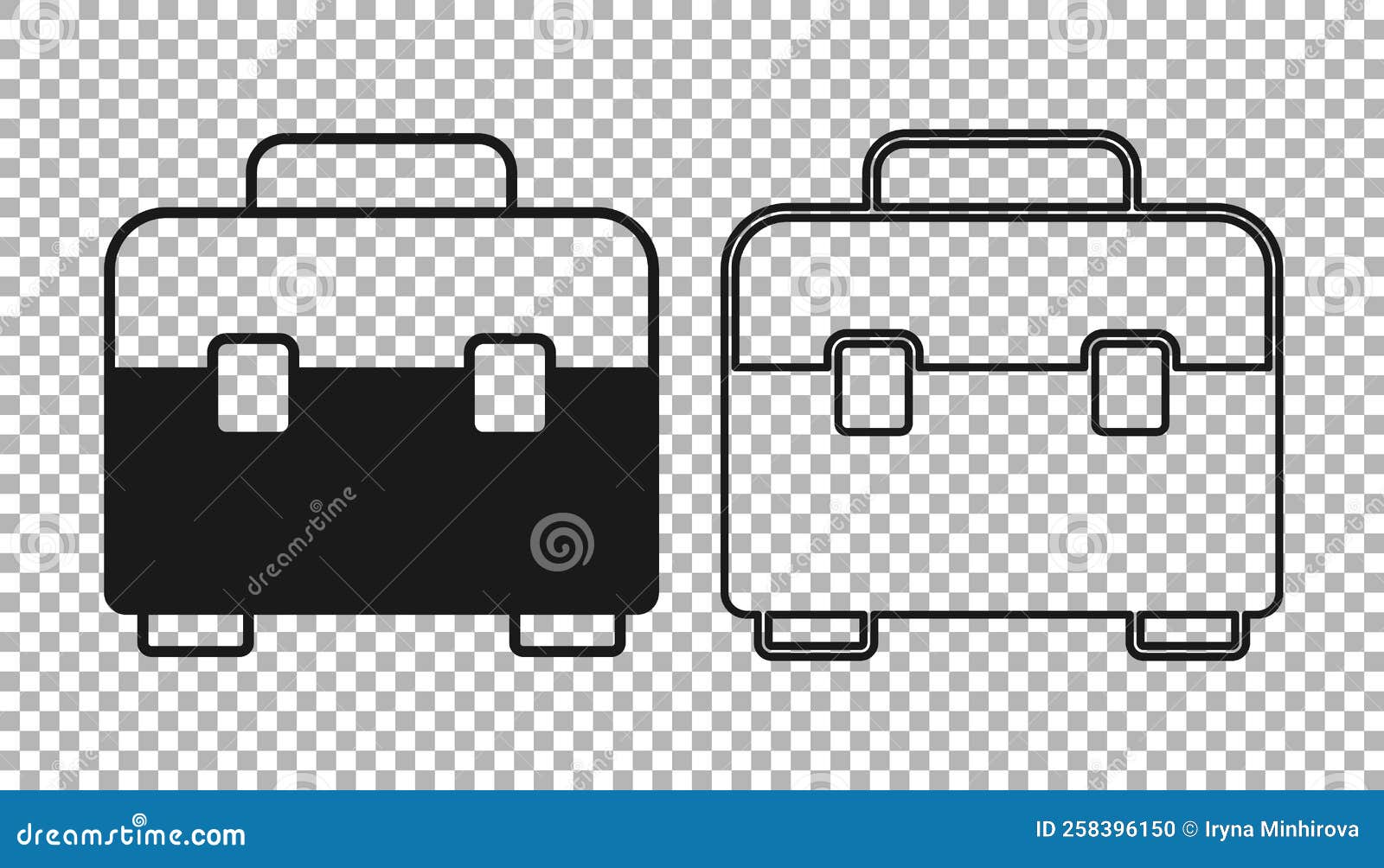 Black Toolbox Icon Isolated on Transparent Background. Tool Box Sign ...