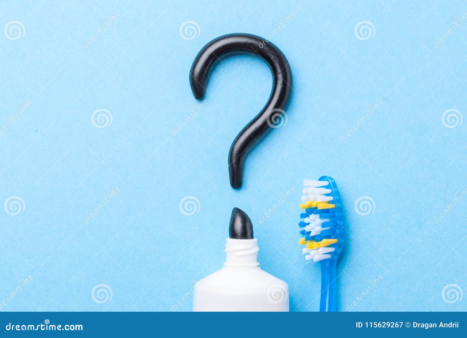 Toothpaste In The Form Of A Question Mark And Many Different And ...
