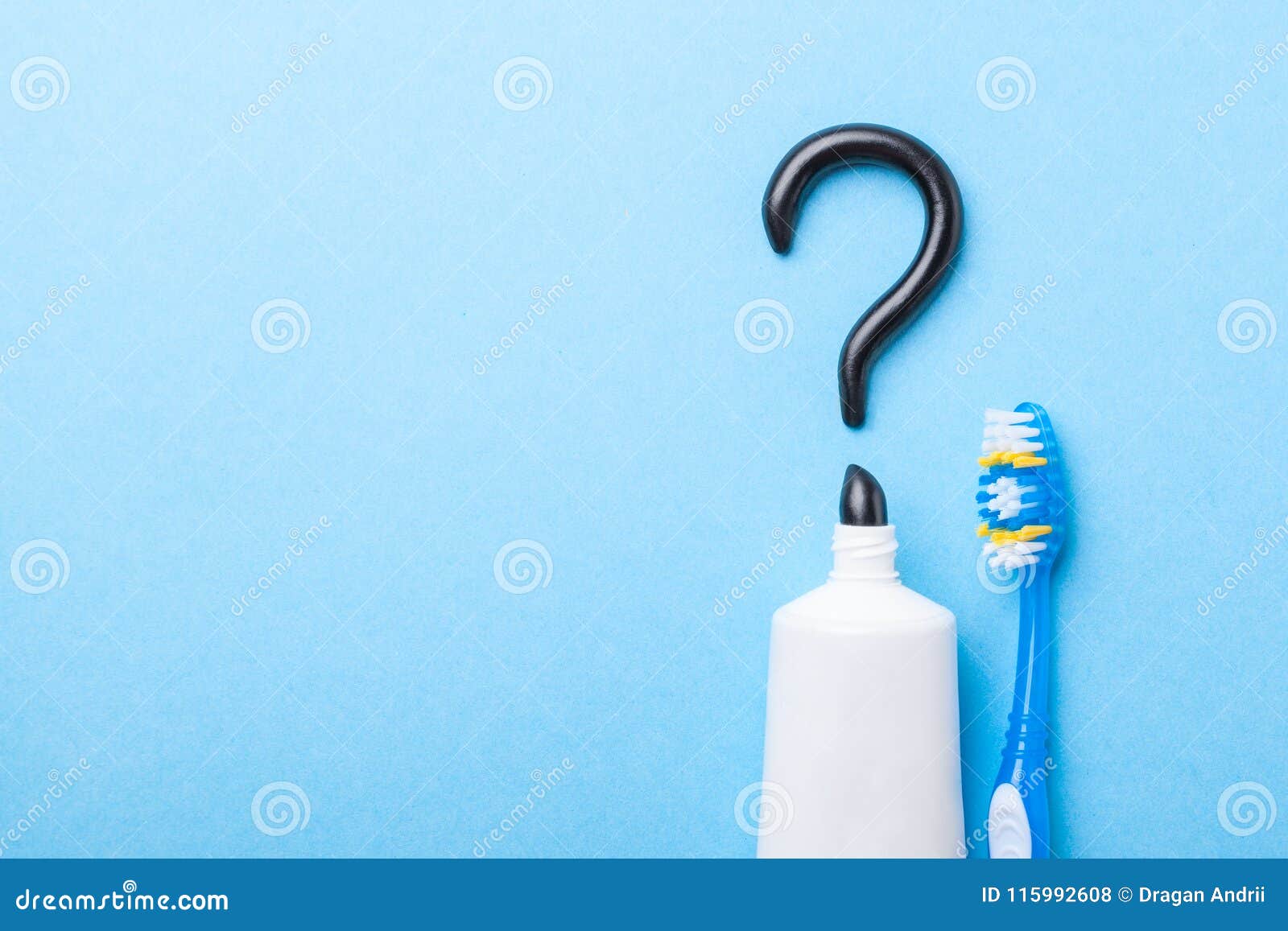 Toothpaste In The Form Of A Question Mark And Many Different And ...