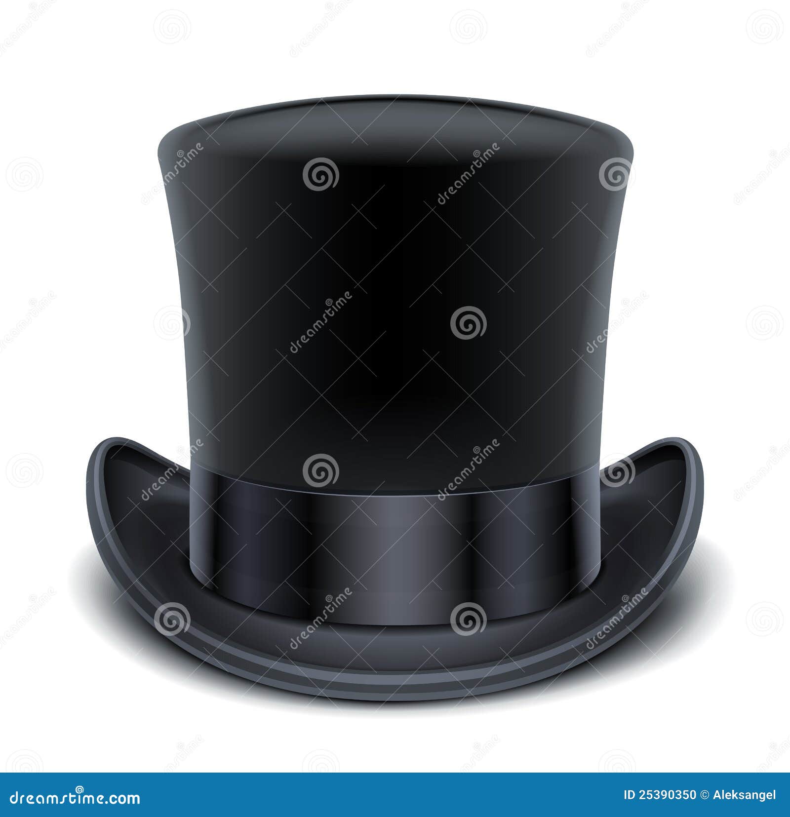 Black top hat stock vector. Illustration of wear, round - 25390350
