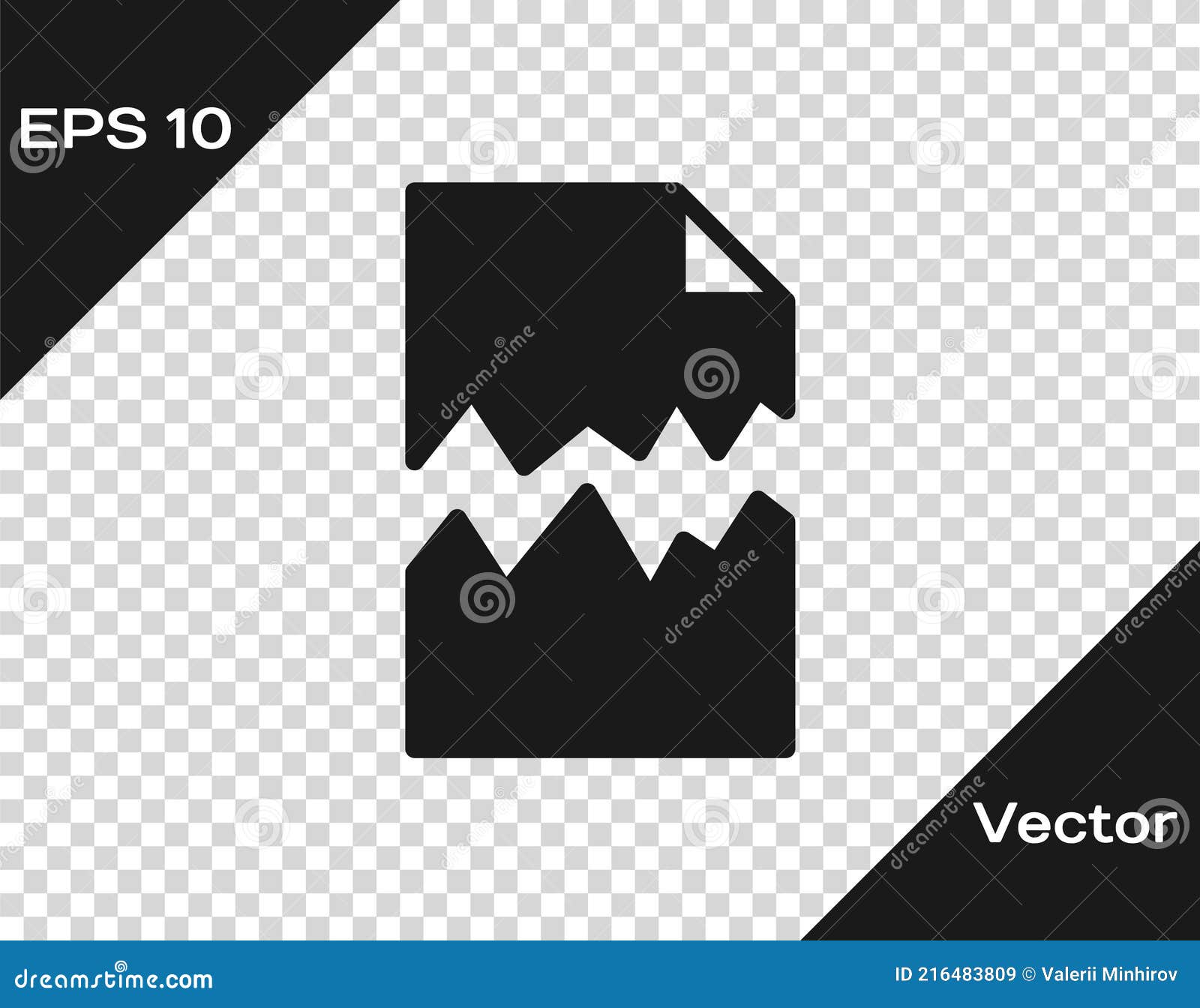 Torn Document, Cancellation Of Contract Or Agreement Sign Vector ...
