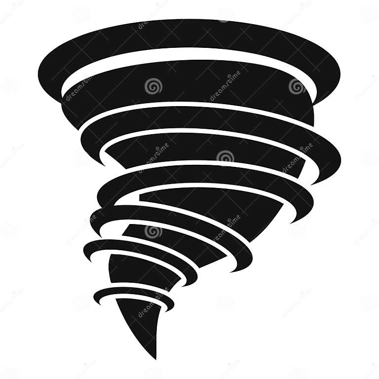Black Tornado Rotating and Forming a Vortex Stock Vector - Illustration ...
