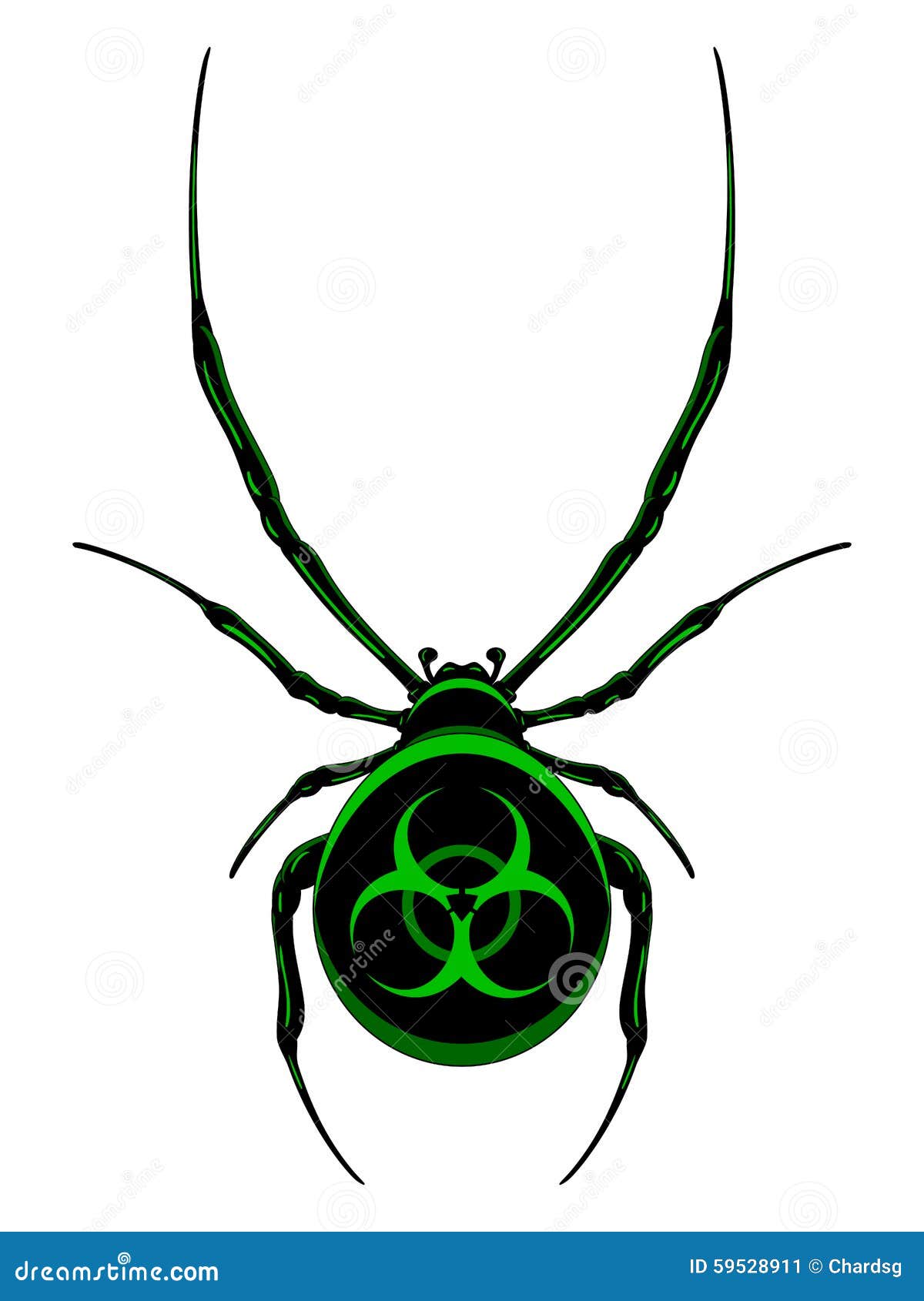 Black toxic spider stock vector. Illustration of spooky - 59528911