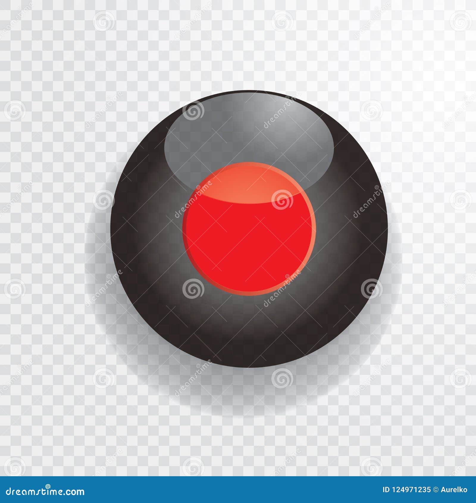 Black stop button stock vector. Illustration of glow - 124971235