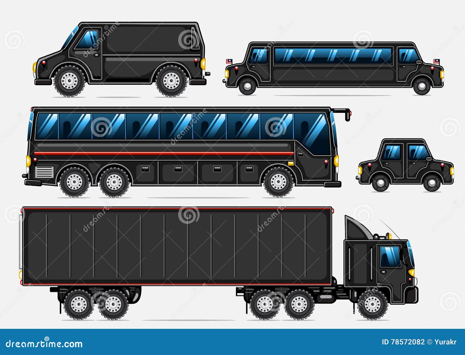 Black transport collection stock vector. Illustration of traffic - 78572082