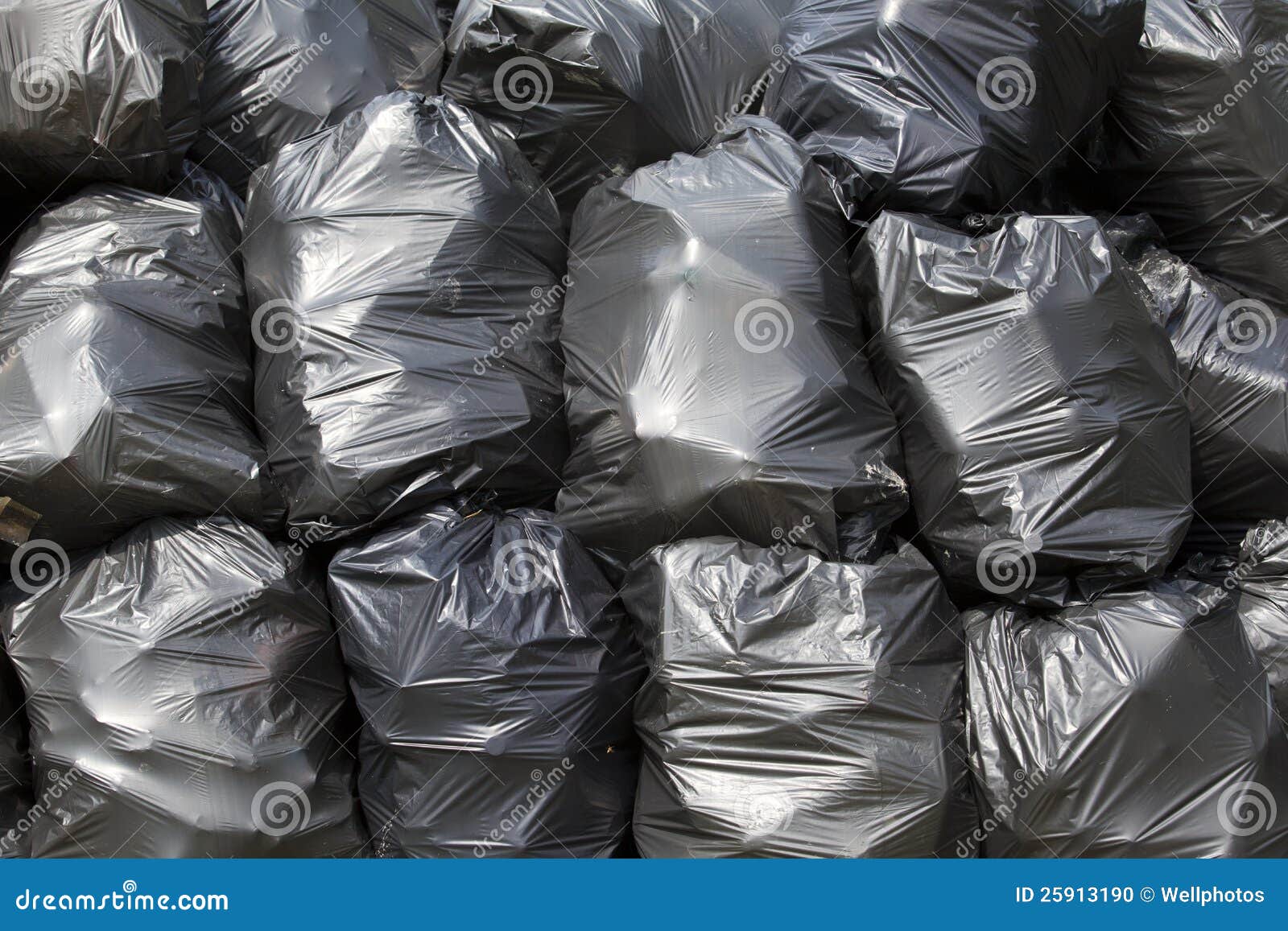 Black trash bags stock photo. Image of stink, consume - 25913190