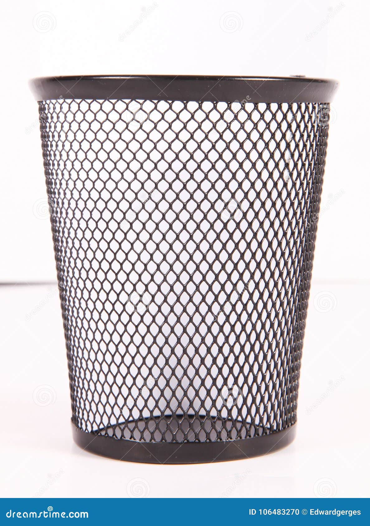 Trash basket empty stock photo. Image of container, full - 106483270