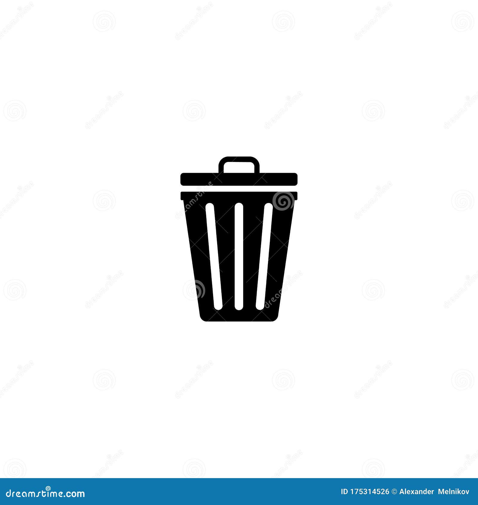 Black Trash Can Icon. Vector Illustration Eps 10 Stock Illustration ...