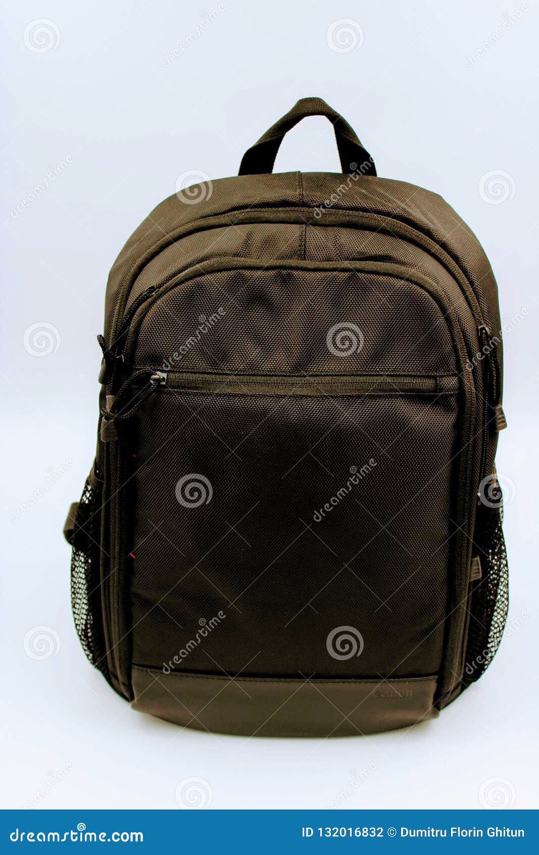 Black travel backpack stock photo. Image of school, textile - 132016832