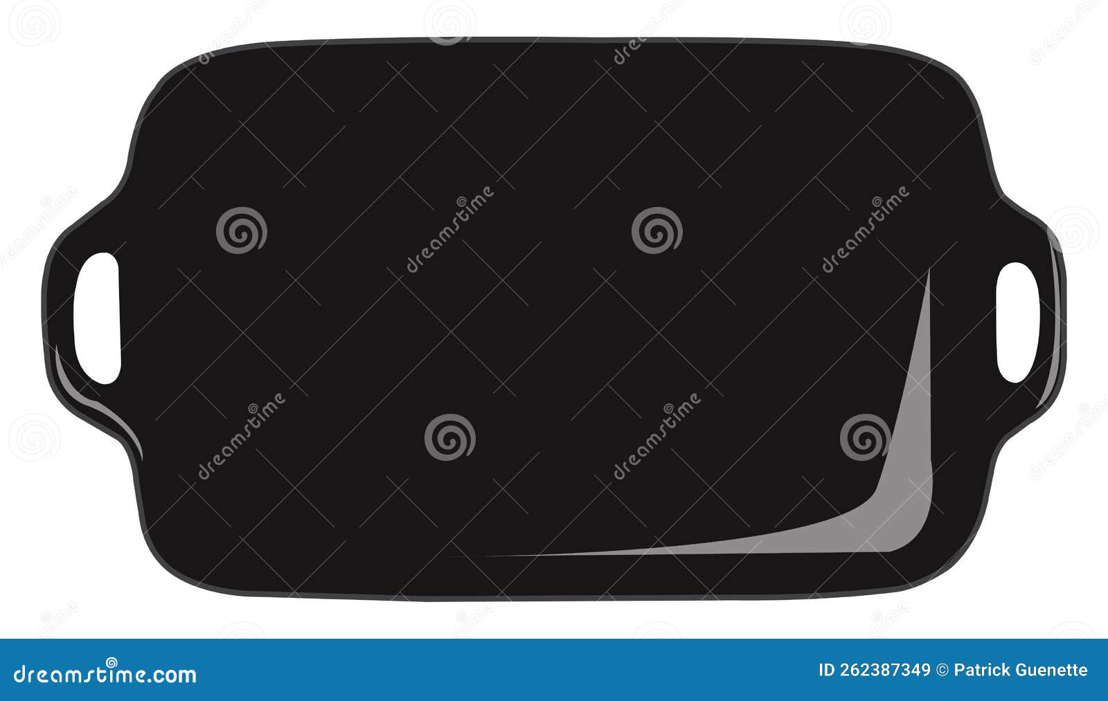 Black tray, icon stock vector. Illustration of luxury - 262387349