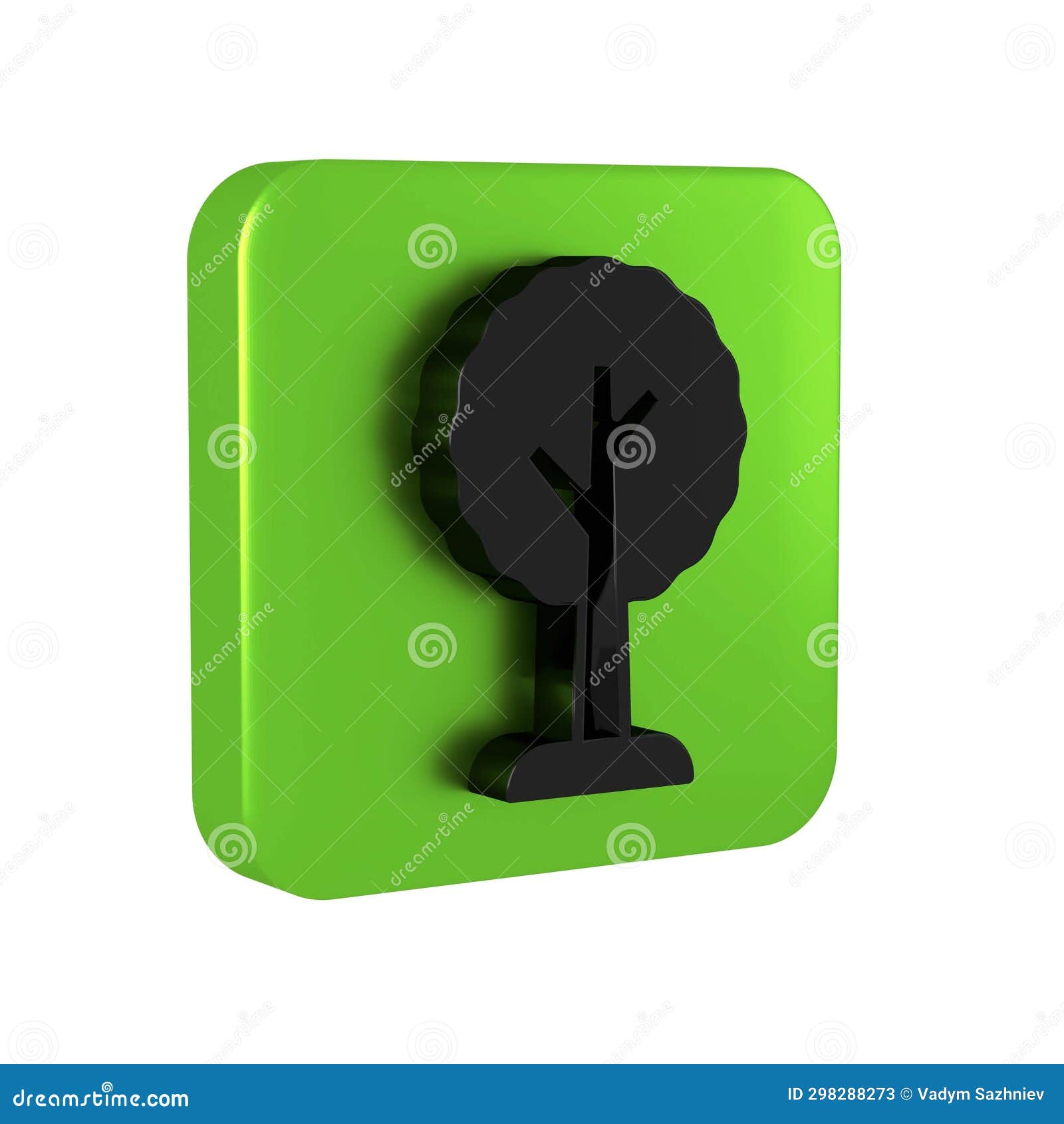 Black Tree Icon Isolated on Transparent Background. Forest Symbol ...