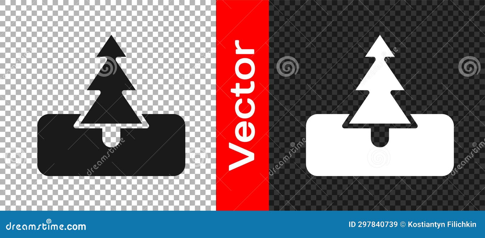 Black Tree Icon Isolated on Transparent Background. Forest Symbol Stock ...