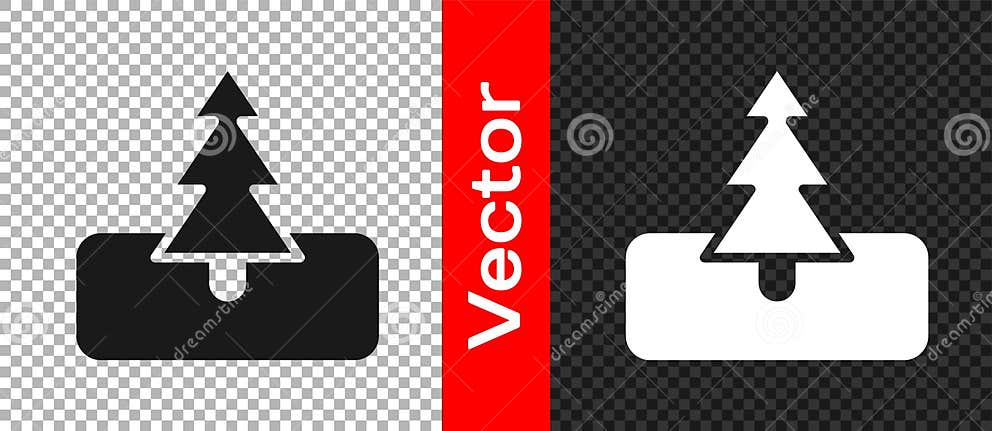 Black Tree Icon Isolated on Transparent Background. Forest Symbol Stock ...