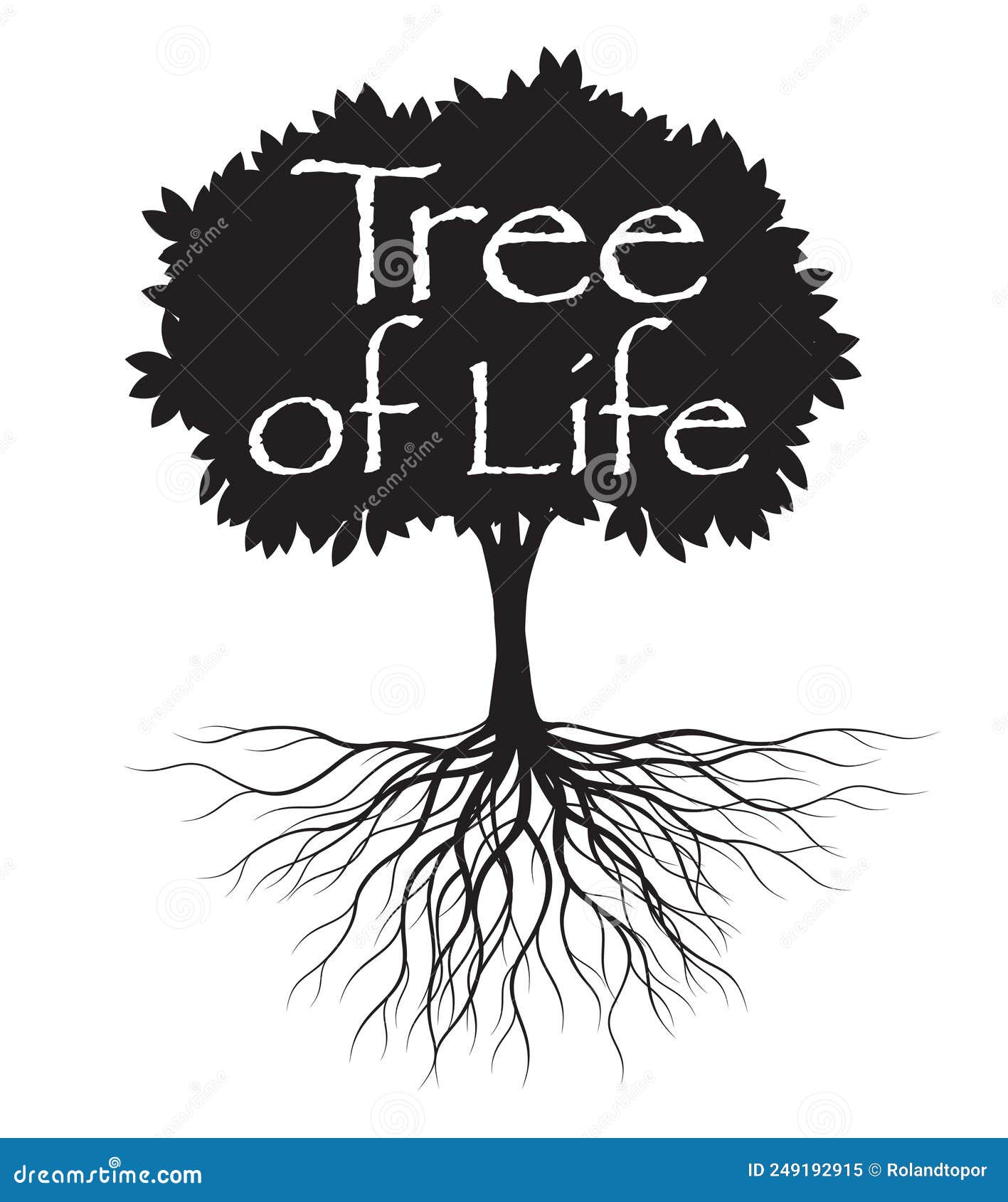 Black Tree of Life. Vector Illustration Stock Vector - Illustration of ...