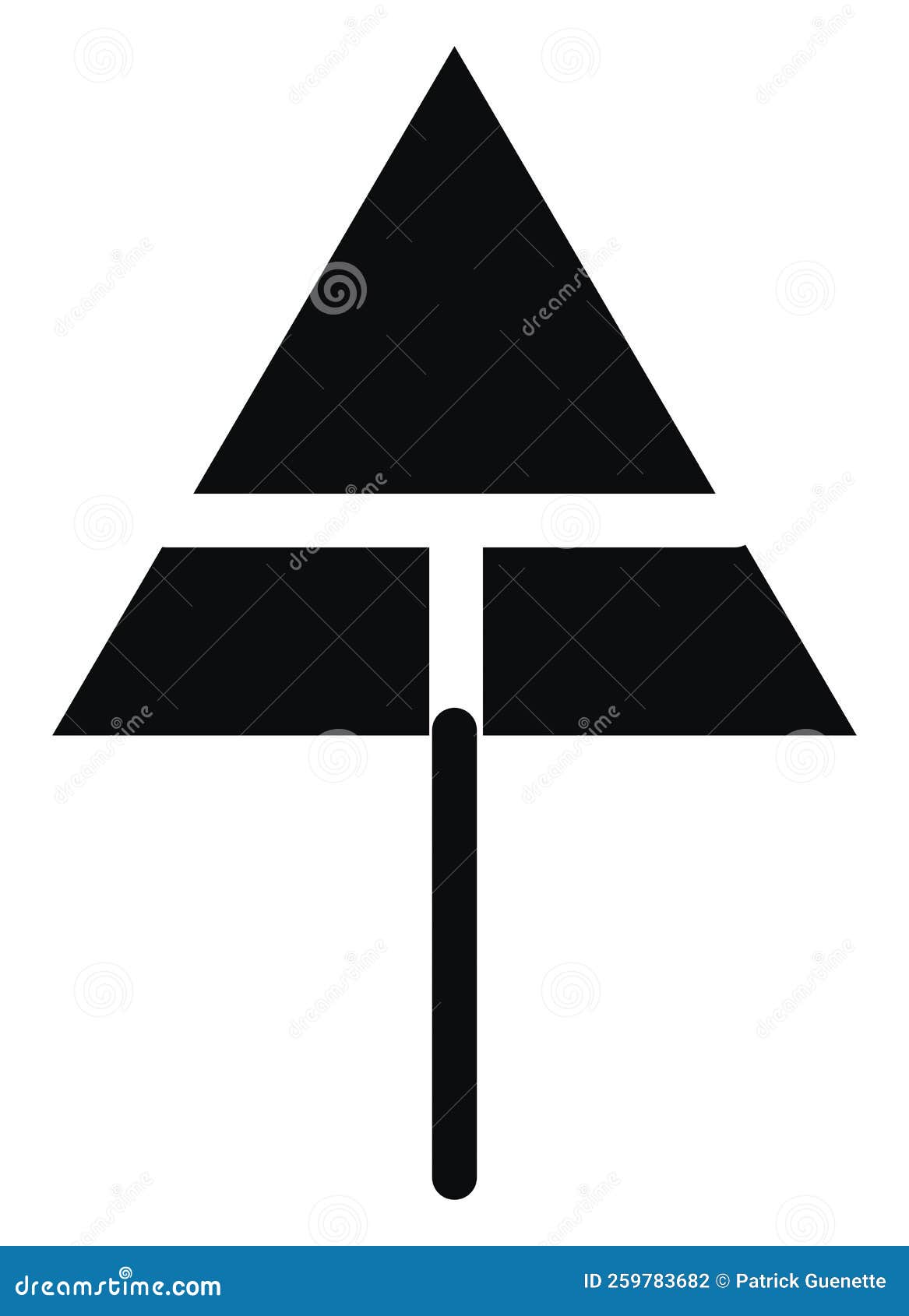 Black Tree Shaped Like Triangle, Icon Stock Vector - Illustration of ...