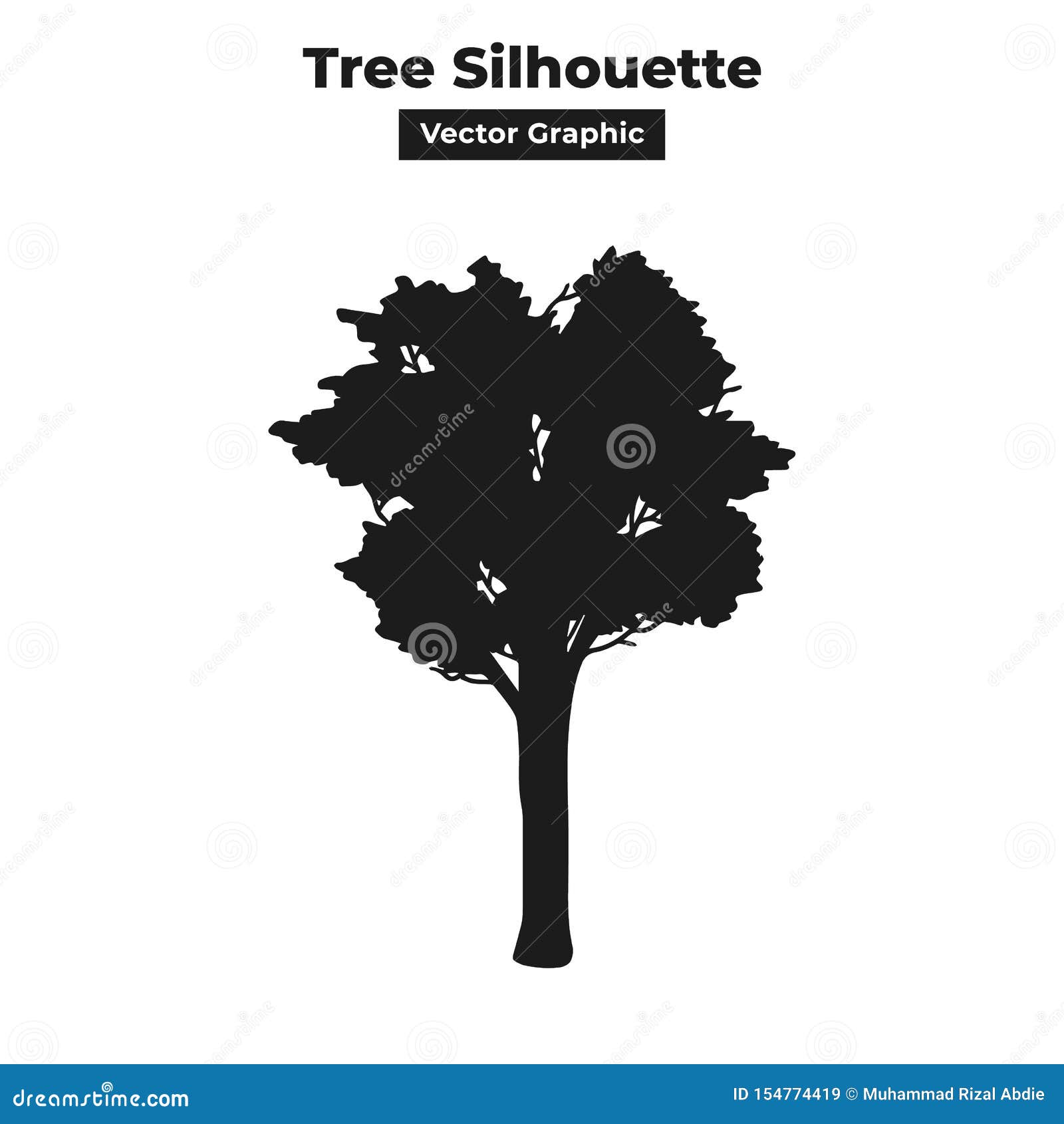Black Tree Silhouette Isolated Vector Design Illustration Stock Vector ...