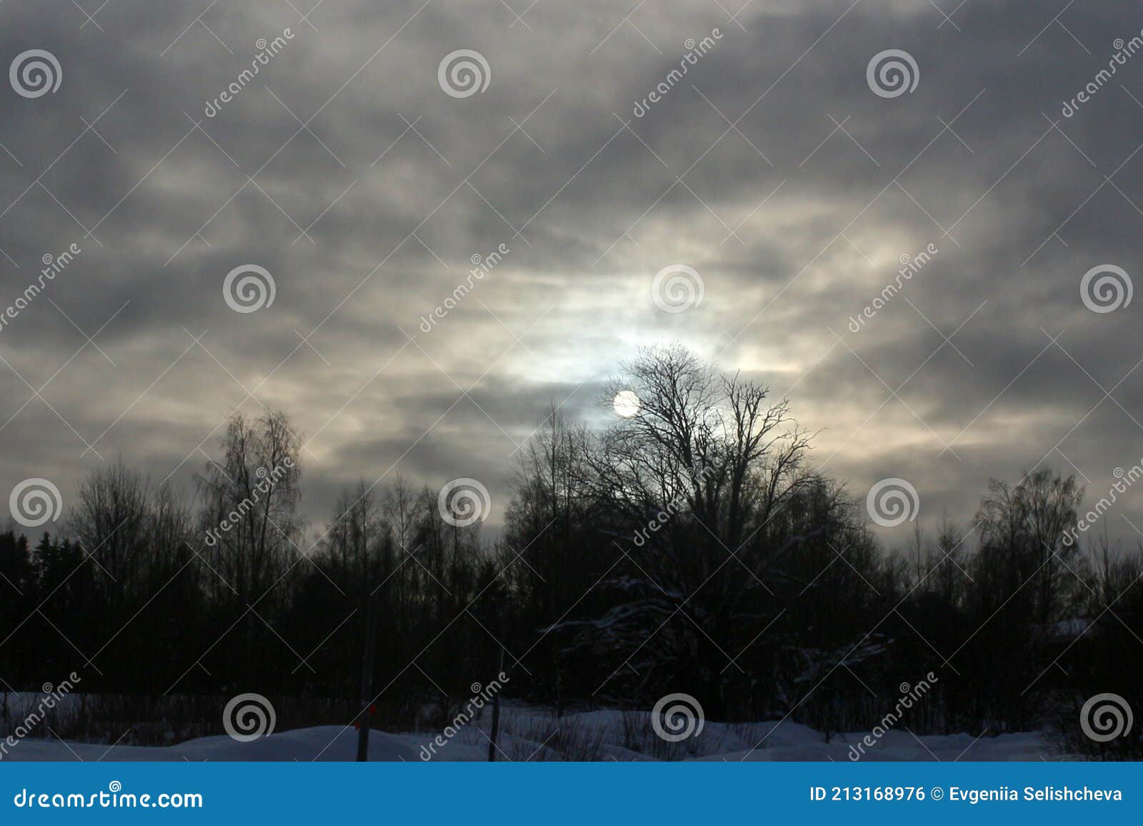 Winter Cold Sun in the Clouds Stock Photo - Image of visible, winter ...