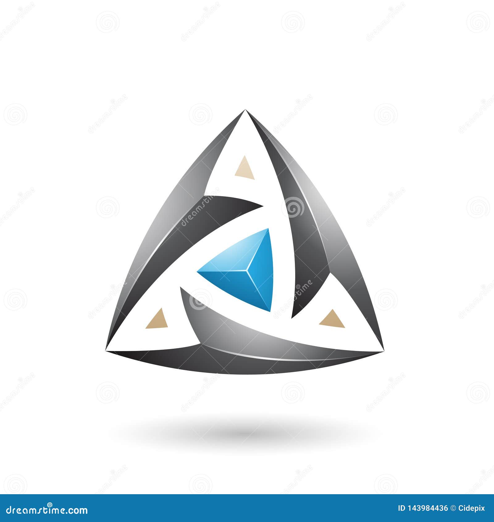 Black Triangle with Arrows Vector Illustration Stock Vector ...