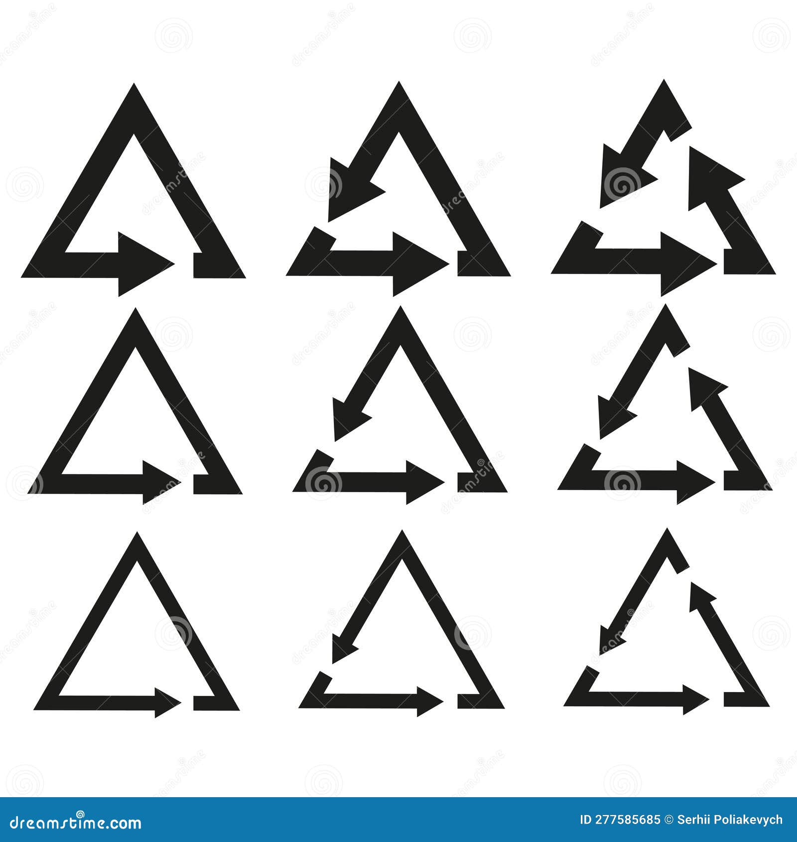Black Triangle Arrows. Vector Infographic. Design Element. Vector ...