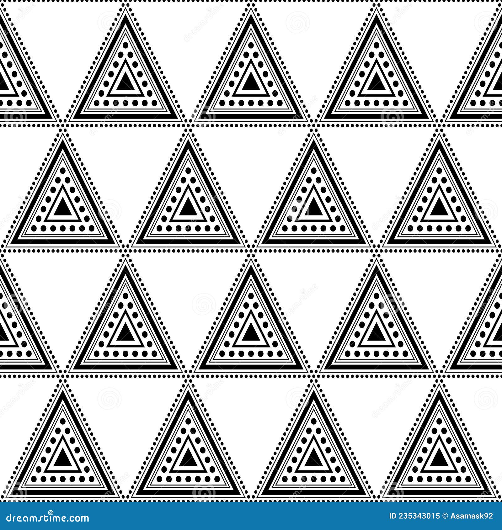 Black Triangle Aztec on White Background Stock Vector - Illustration of ...