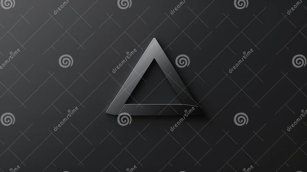 Black Triangle on Dark Background Stock Illustration - Illustration of ...