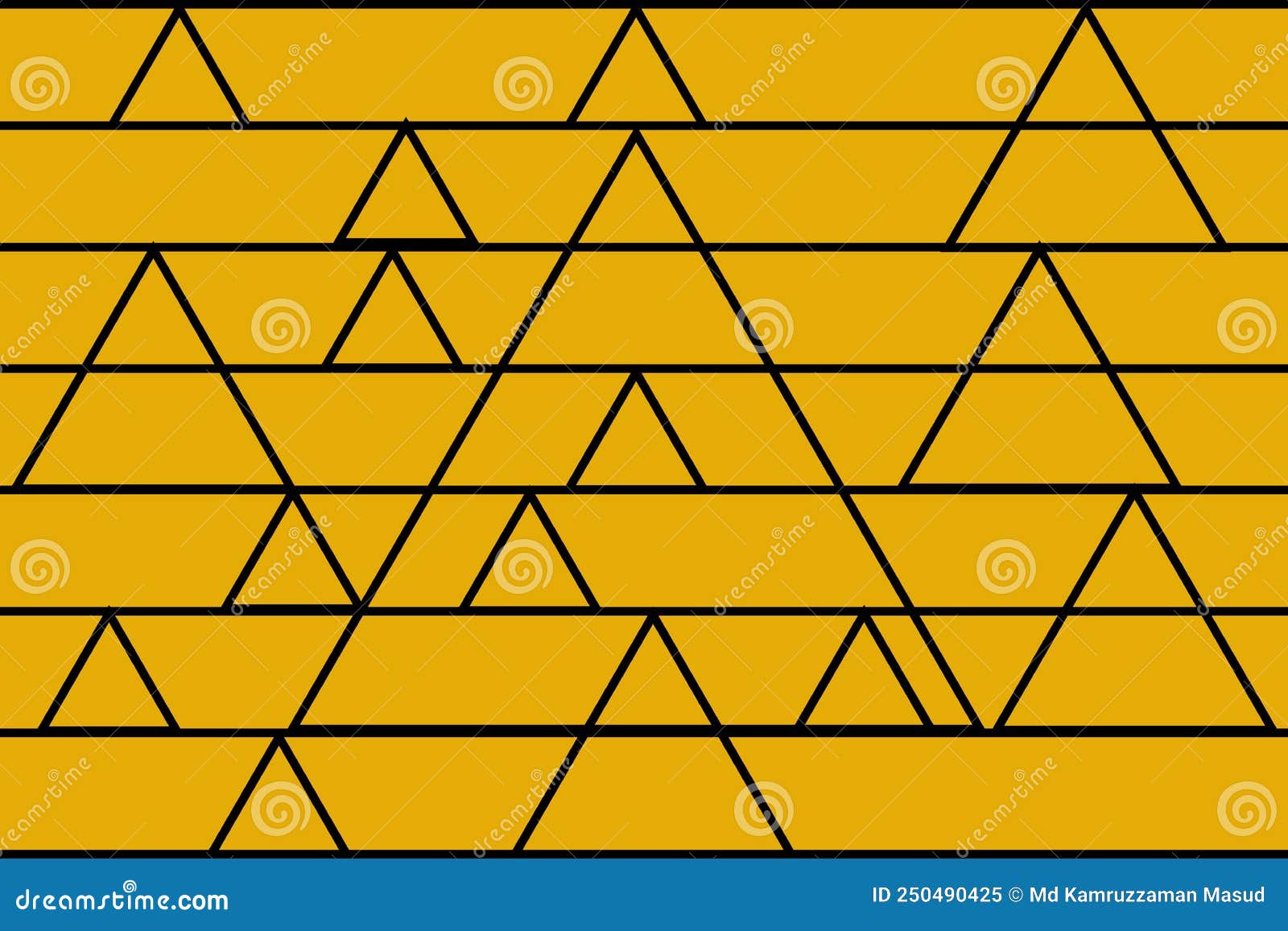 Black Triangle Shape Pattern Vector Illustration. Yellow and Black ...