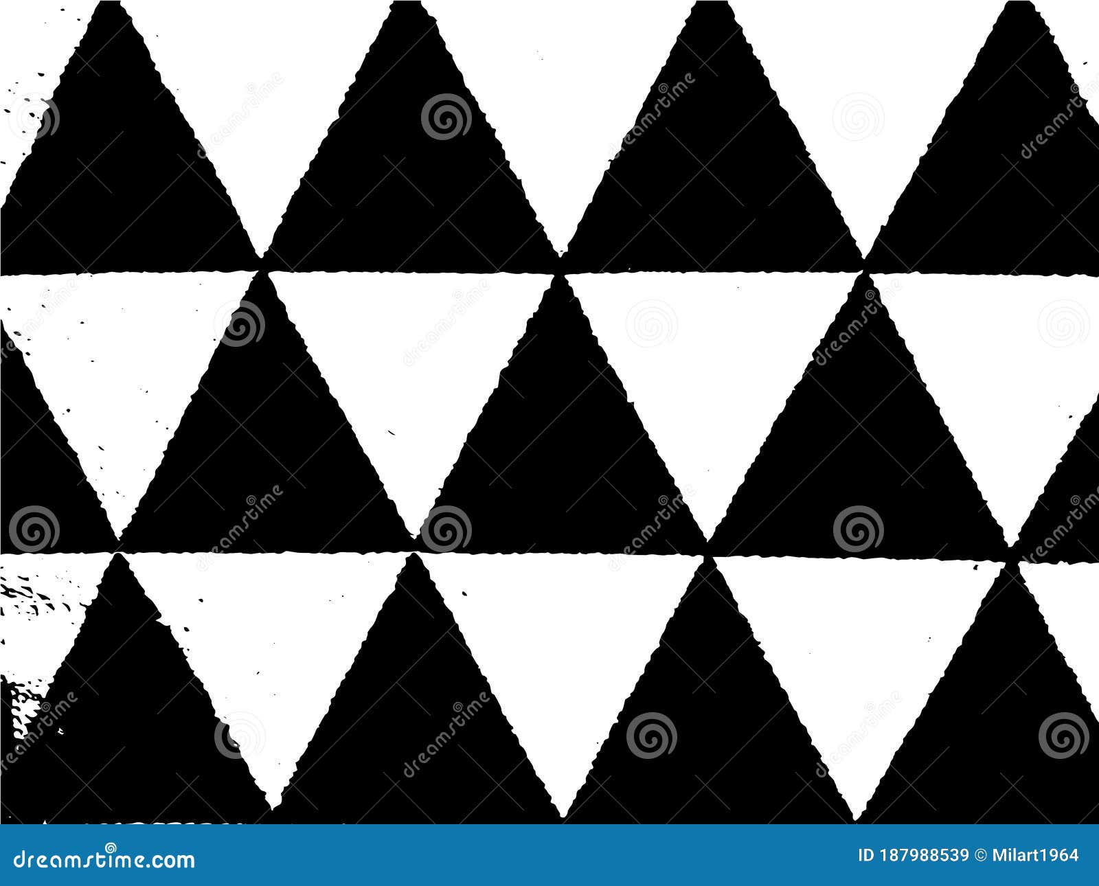 Black Triangles Pattern, Vector. Stock Vector - Illustration of grunge ...