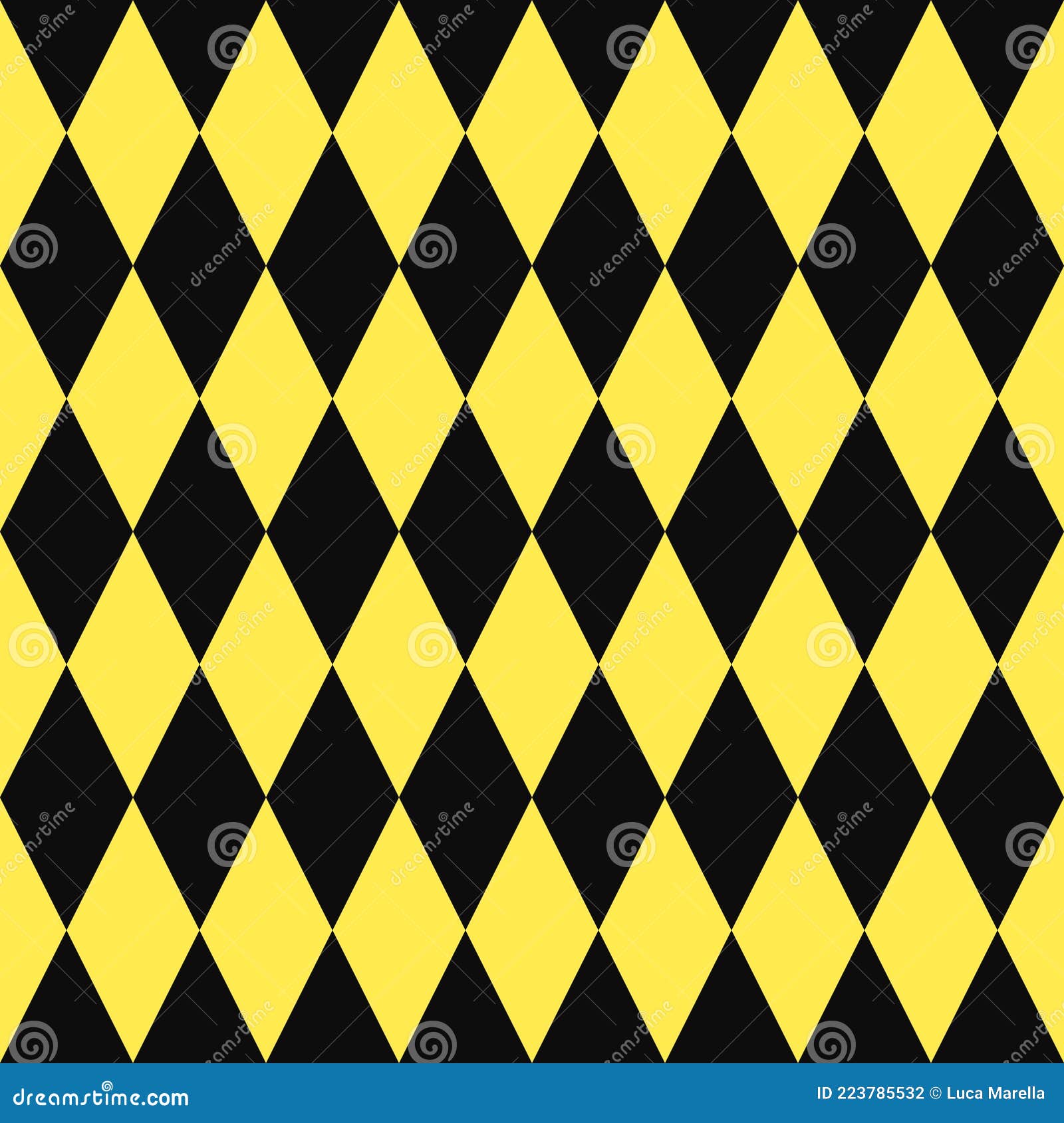 Black Triangles on Yellow Vector Seamless Pattern Abstract Background ...