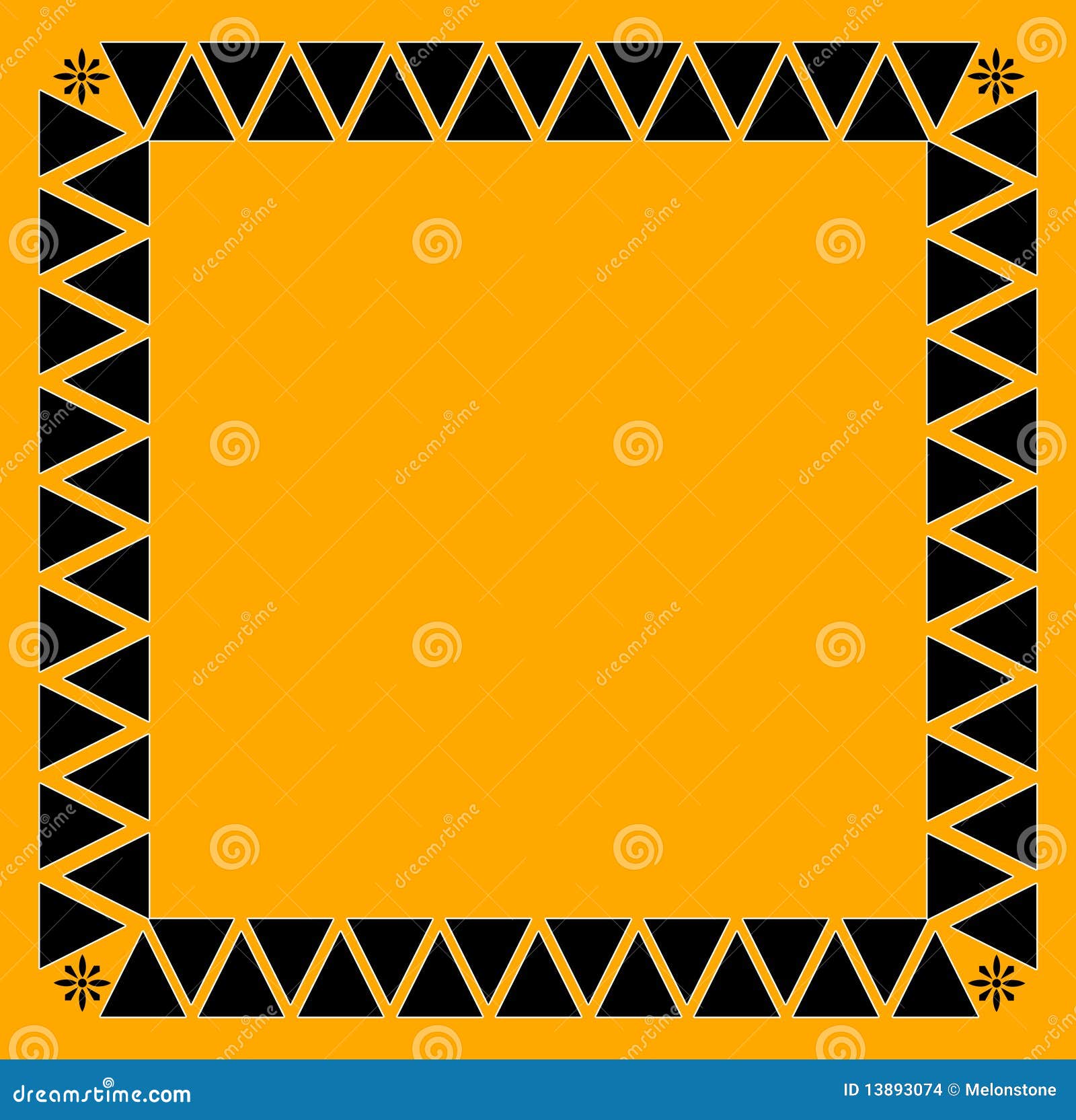 Black tribal border tile stock illustration. Illustration of frame ...