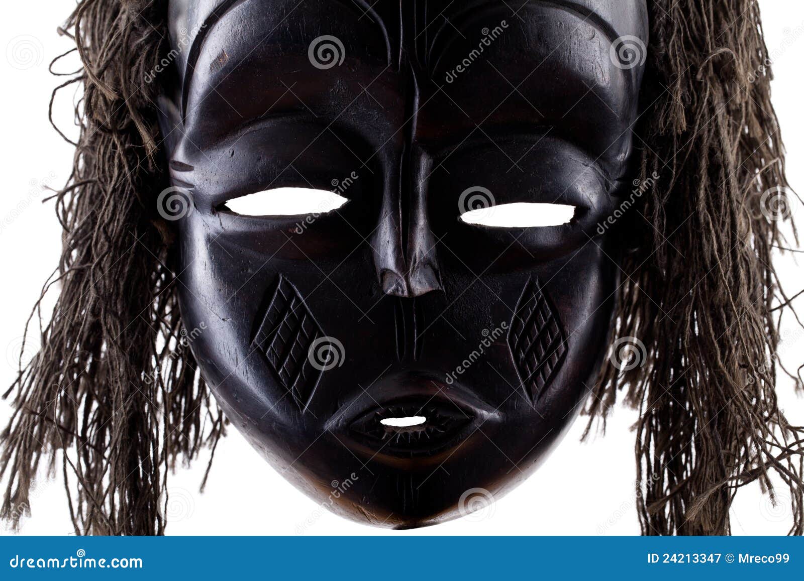 Black Tribal Face Mask on White Stock Image - Image of creepy, face ...