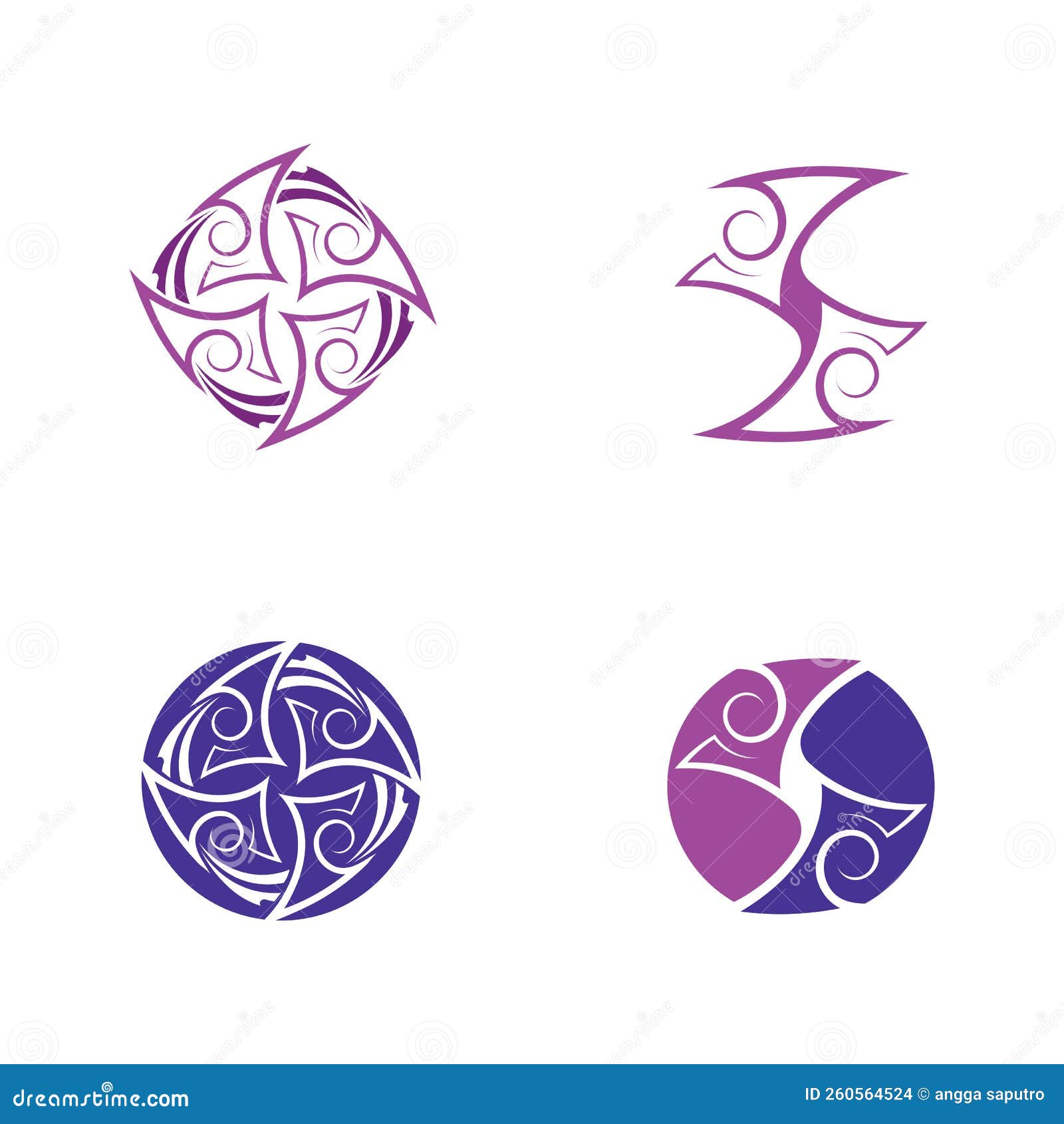 Black Tribal Vector Logo Design Icon and Sign Tribal Stock Illustration ...