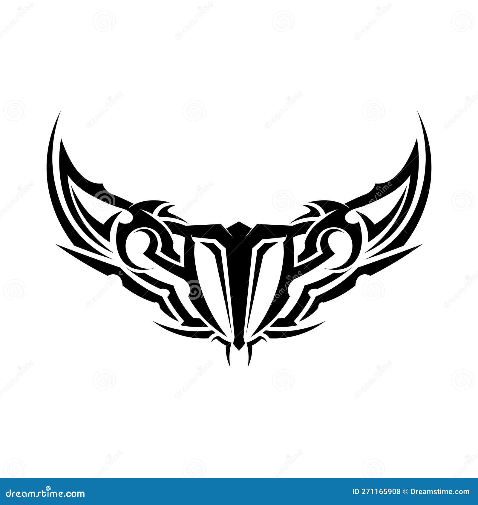 Black Tribal Vector Logo Design Icon and Sign Tribal Stock Illustration ...