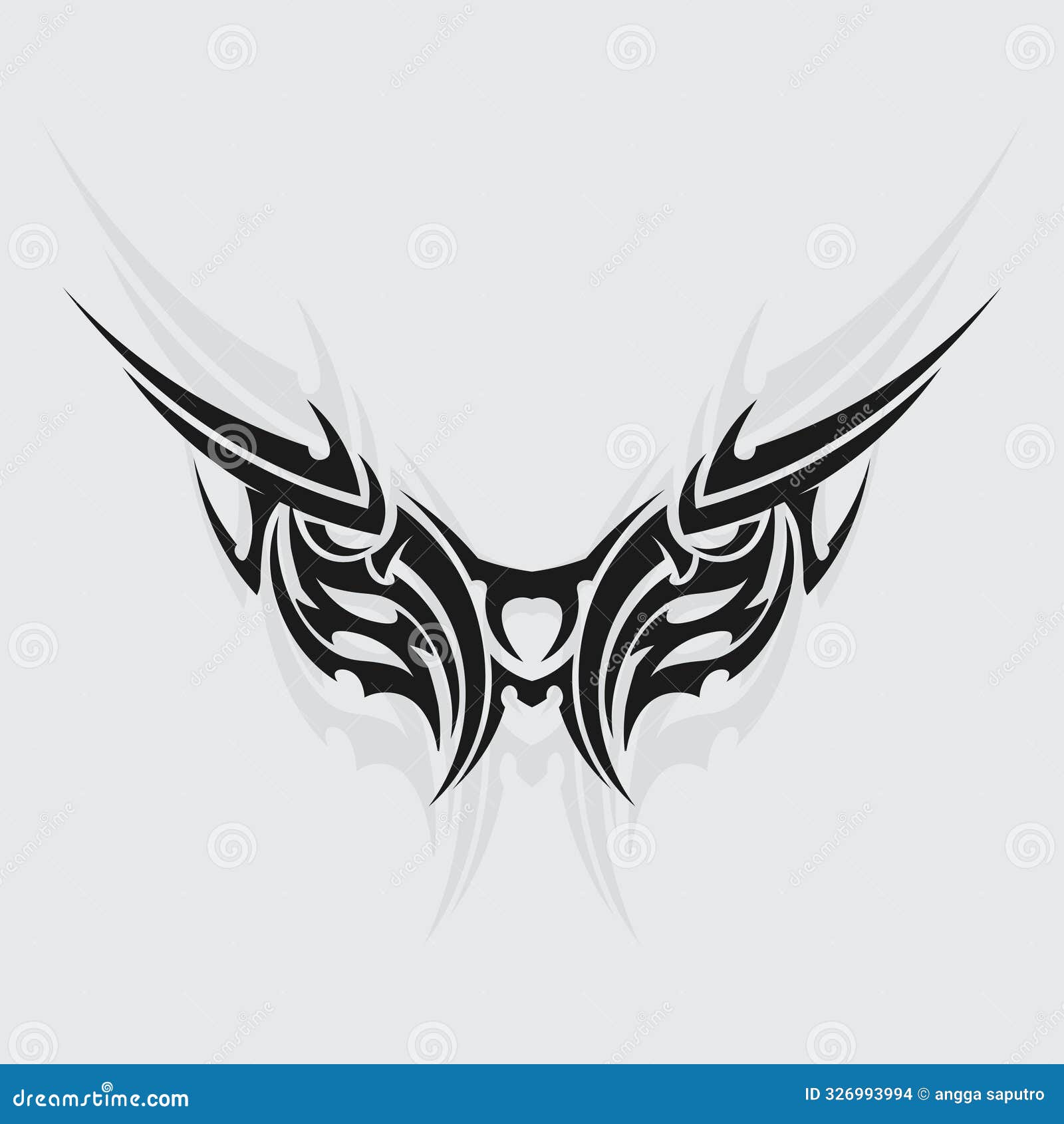 Black Tribal Vector Logo Design Icon and Sign Tribal Stock Illustration ...