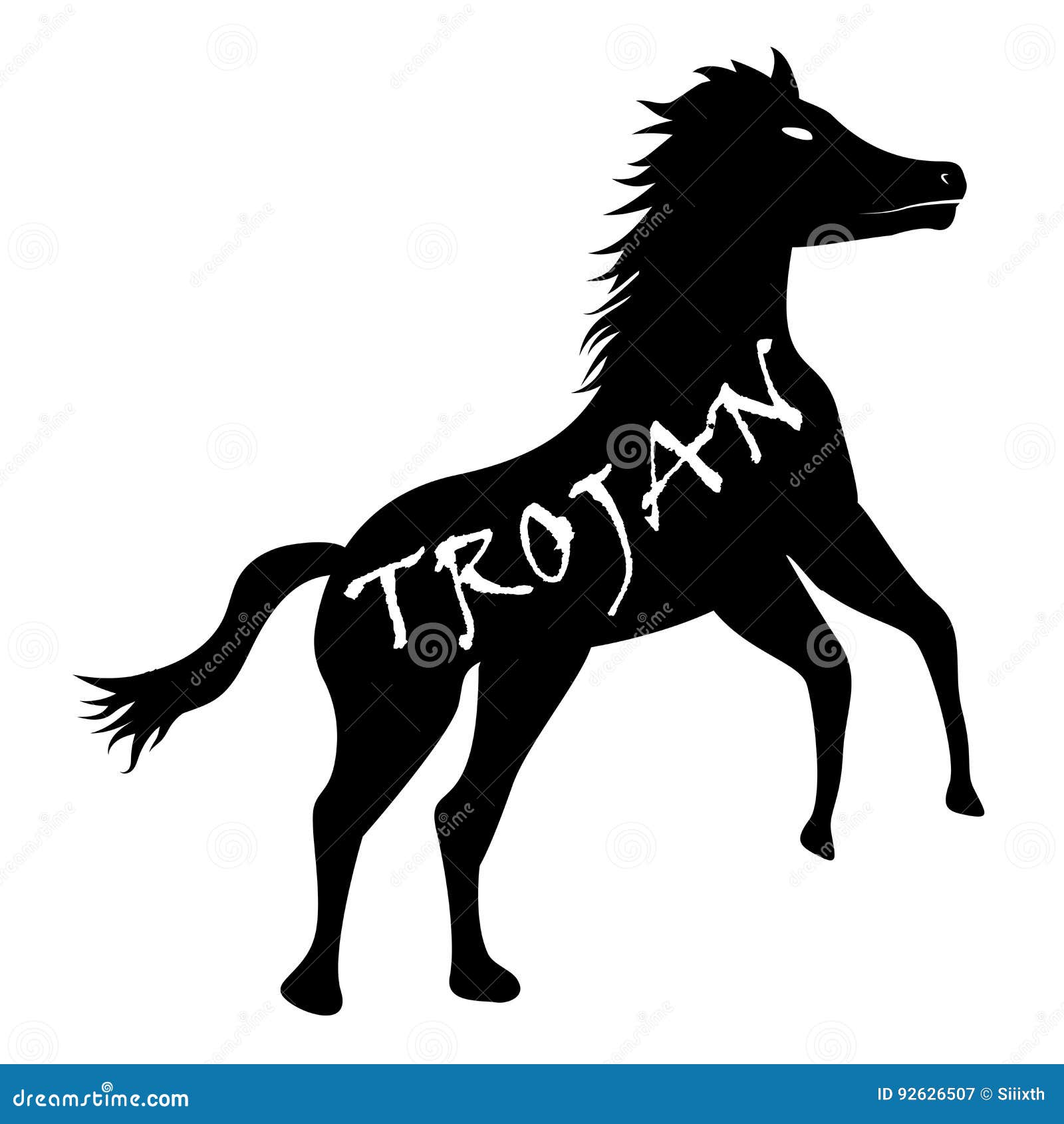Black Trojan Horse Computer Virus Icon Vector Stock Vector ...