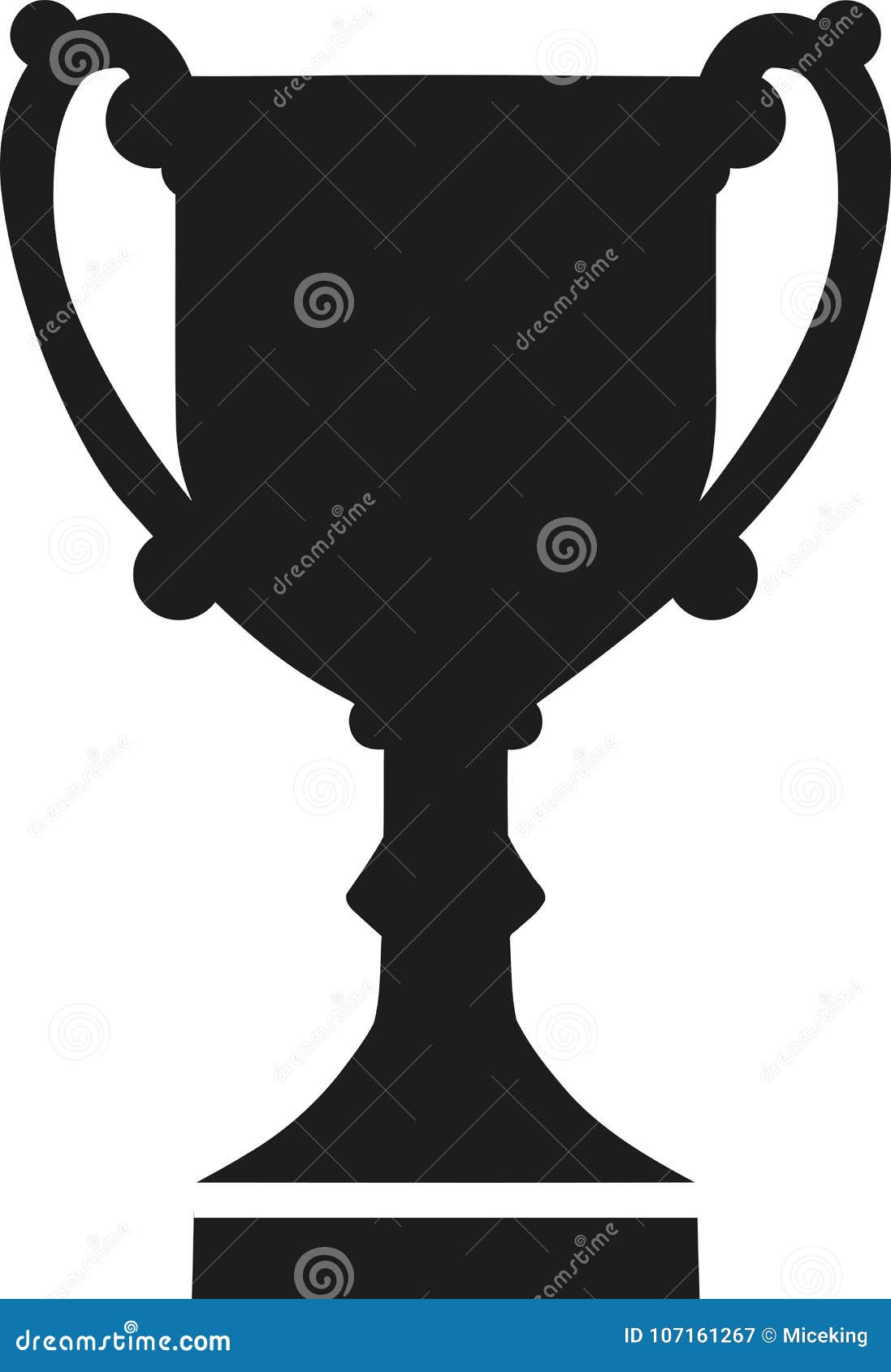 Black trophy icon stock vector. Illustration of prize - 107161267