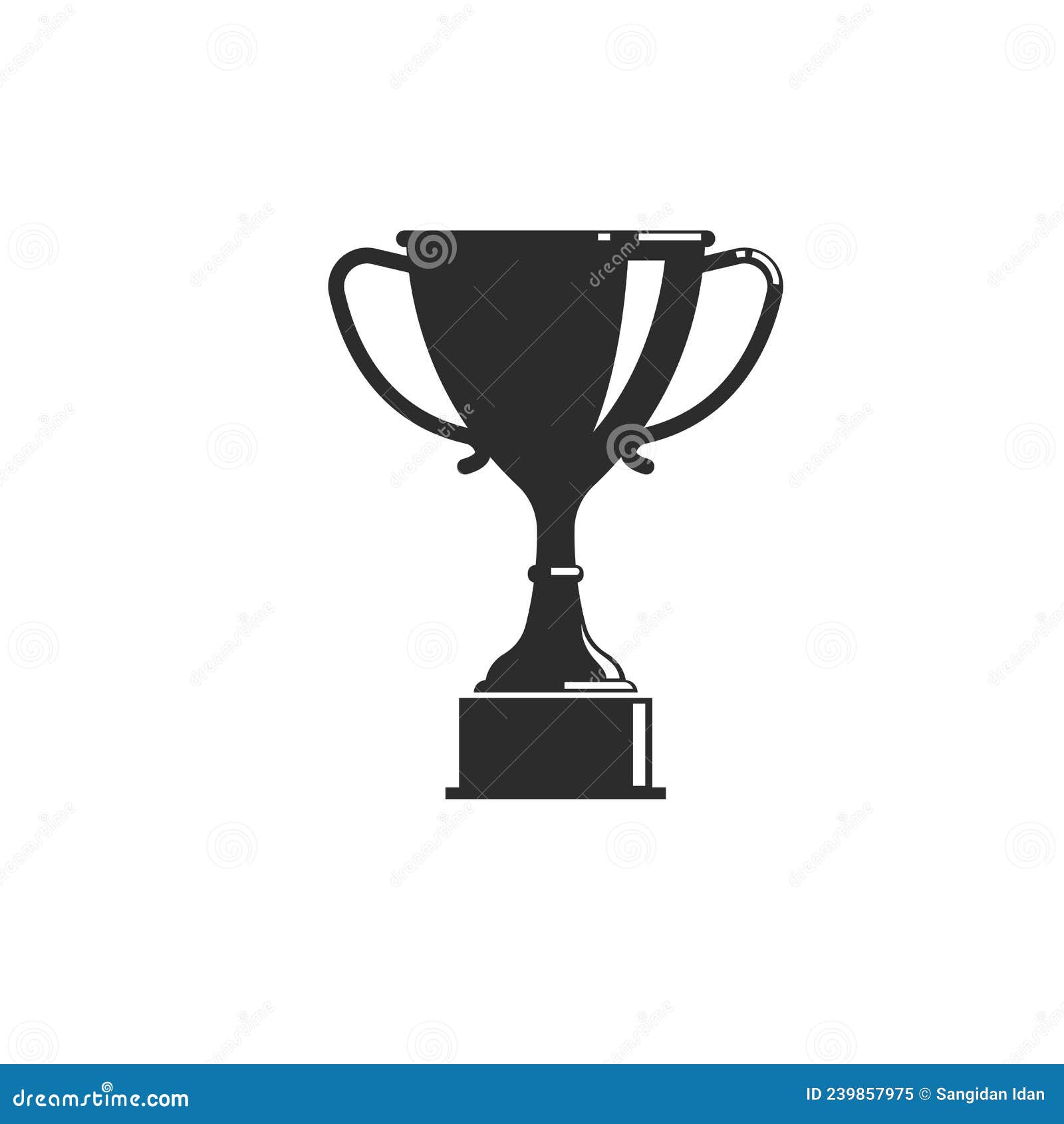 Black Trophy Icon Vector Illustration Design Template Stock Vector ...