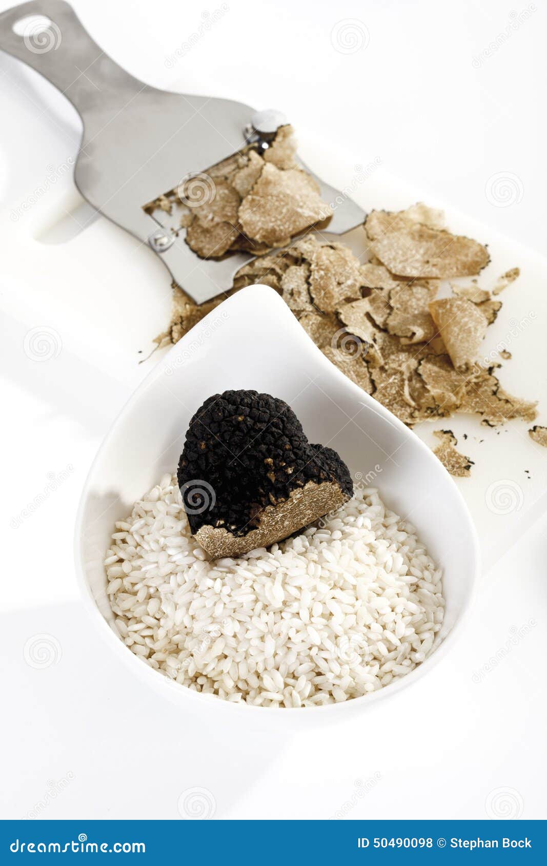 Black Truffle in a Bowl with Rice Stock Photo - Image of healthy ...