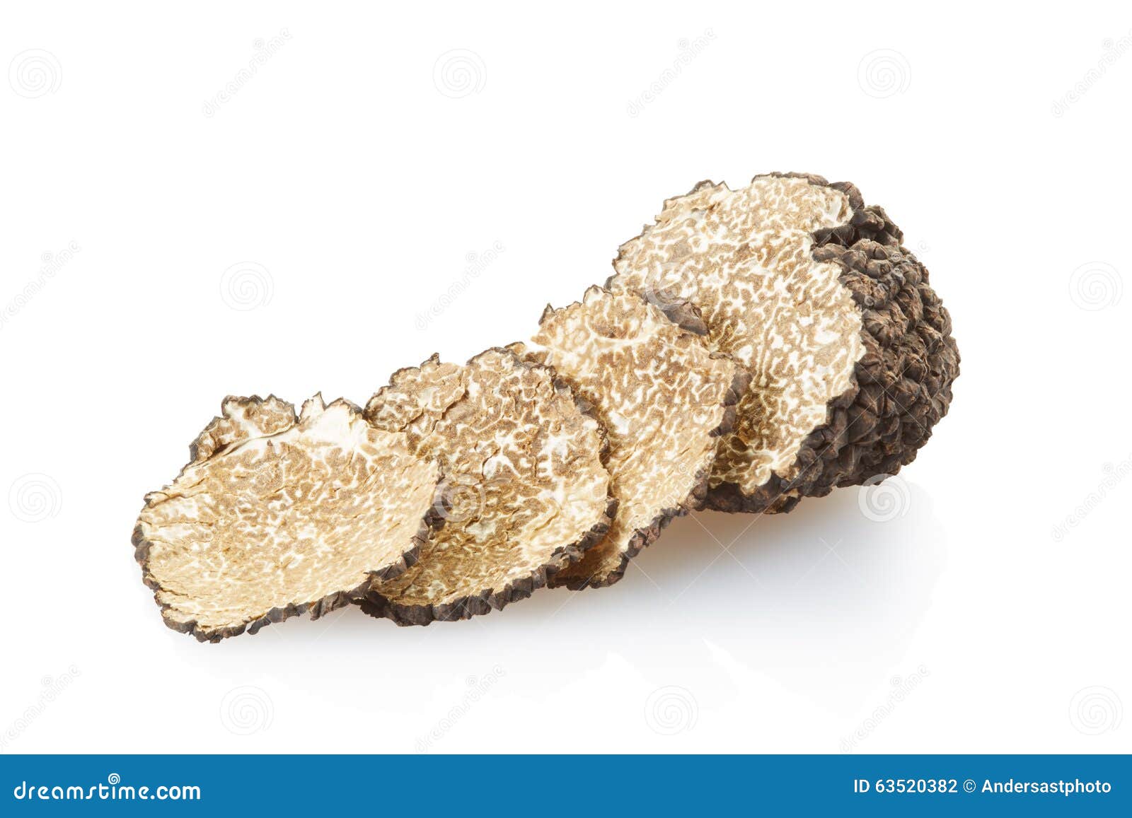 Black Truffle Sliced on White Stock Photo - Image of truffle, fungus ...