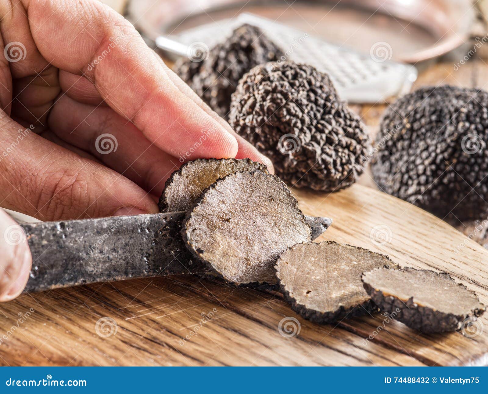 Black truffles. stock photo. Image of fungus, ingredient - 74488432