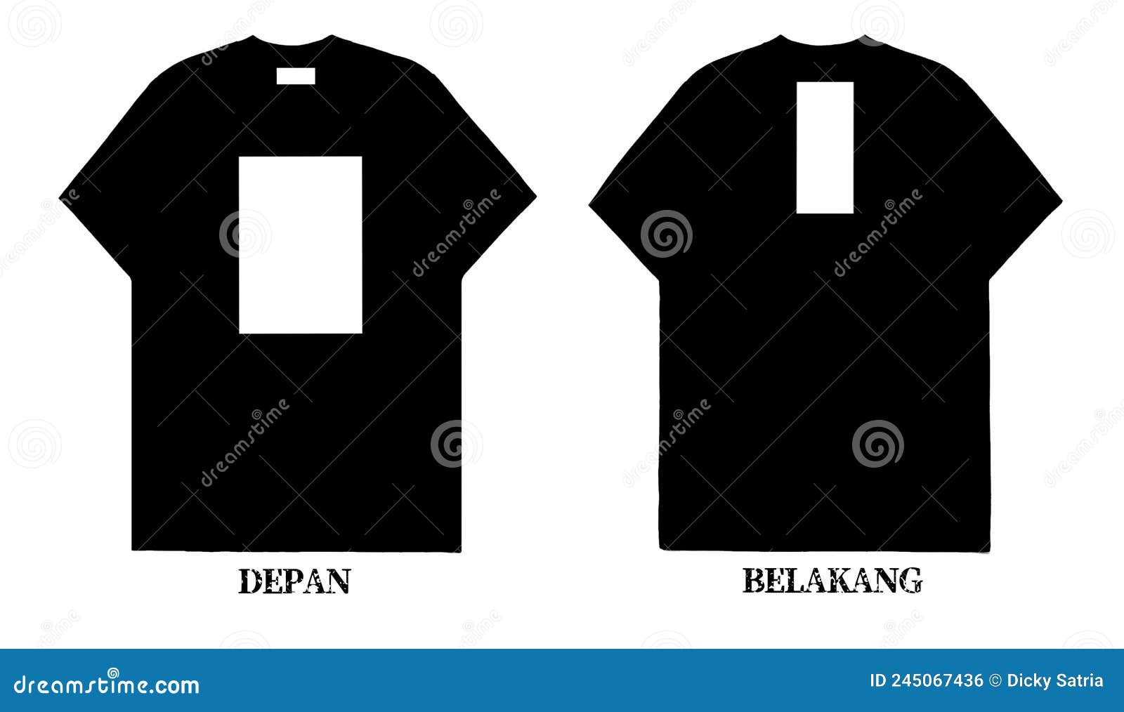 Black Tshirt Mockup with Design Layout Stock Illustration ...
