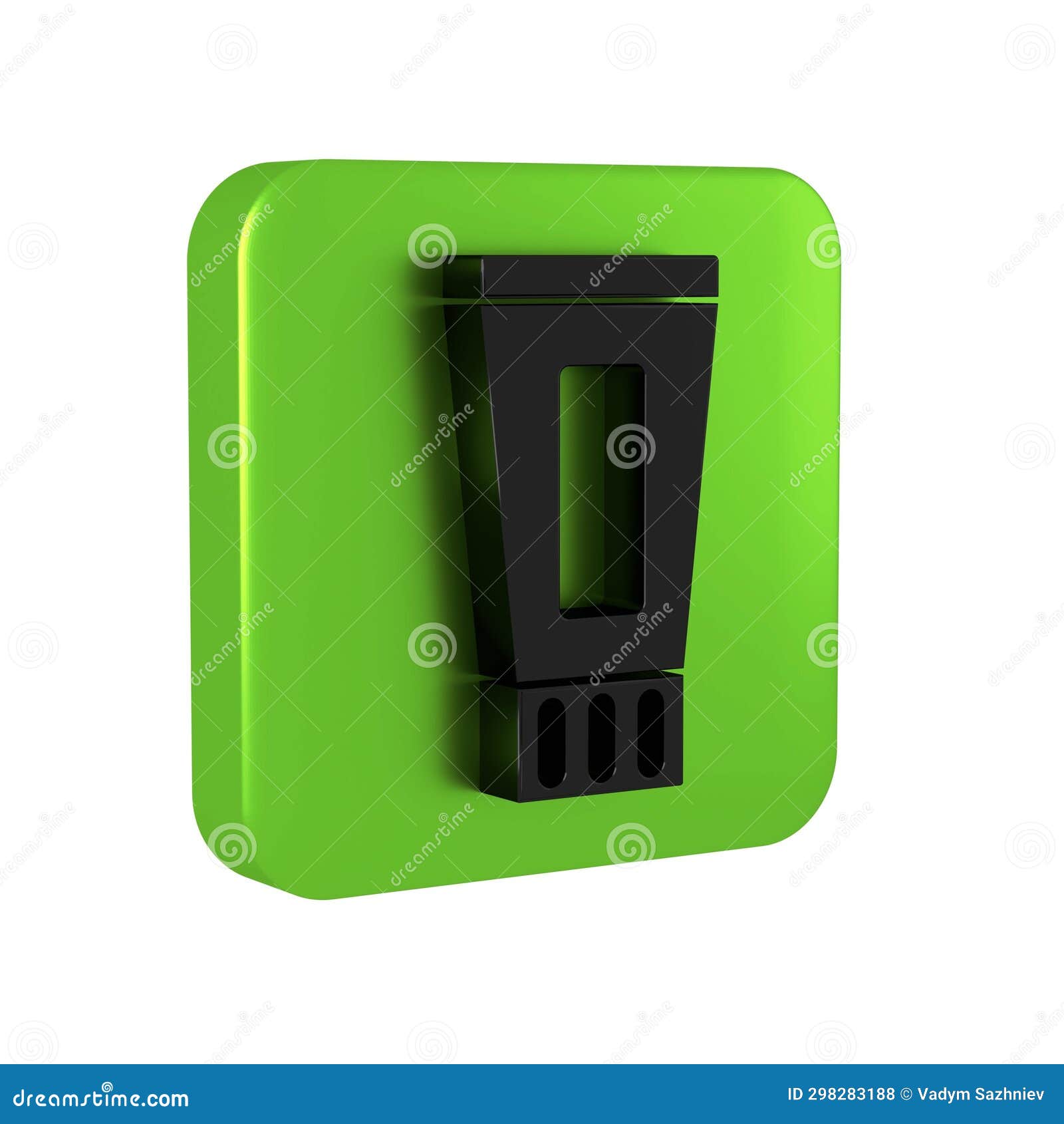 Black Tube of Toothpaste Icon Isolated on Transparent Background. Green ...