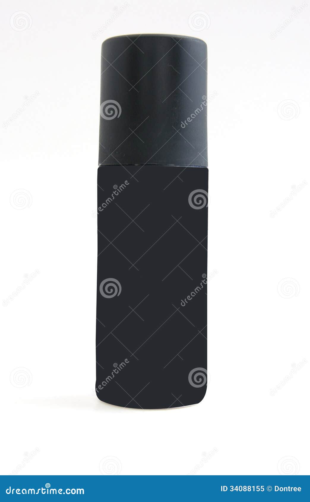 Black Tubular Bottle Template Stock Image - Image of bottle, freshener ...