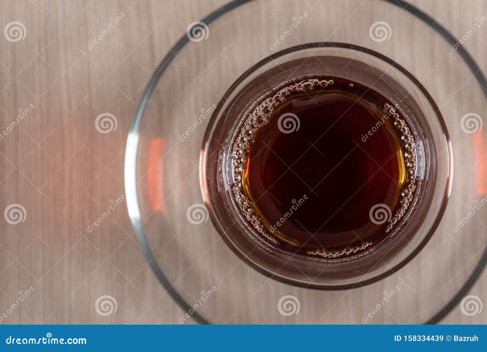 Black Tea in Glass, Top View Stock Image - Image of refreshment, break ...