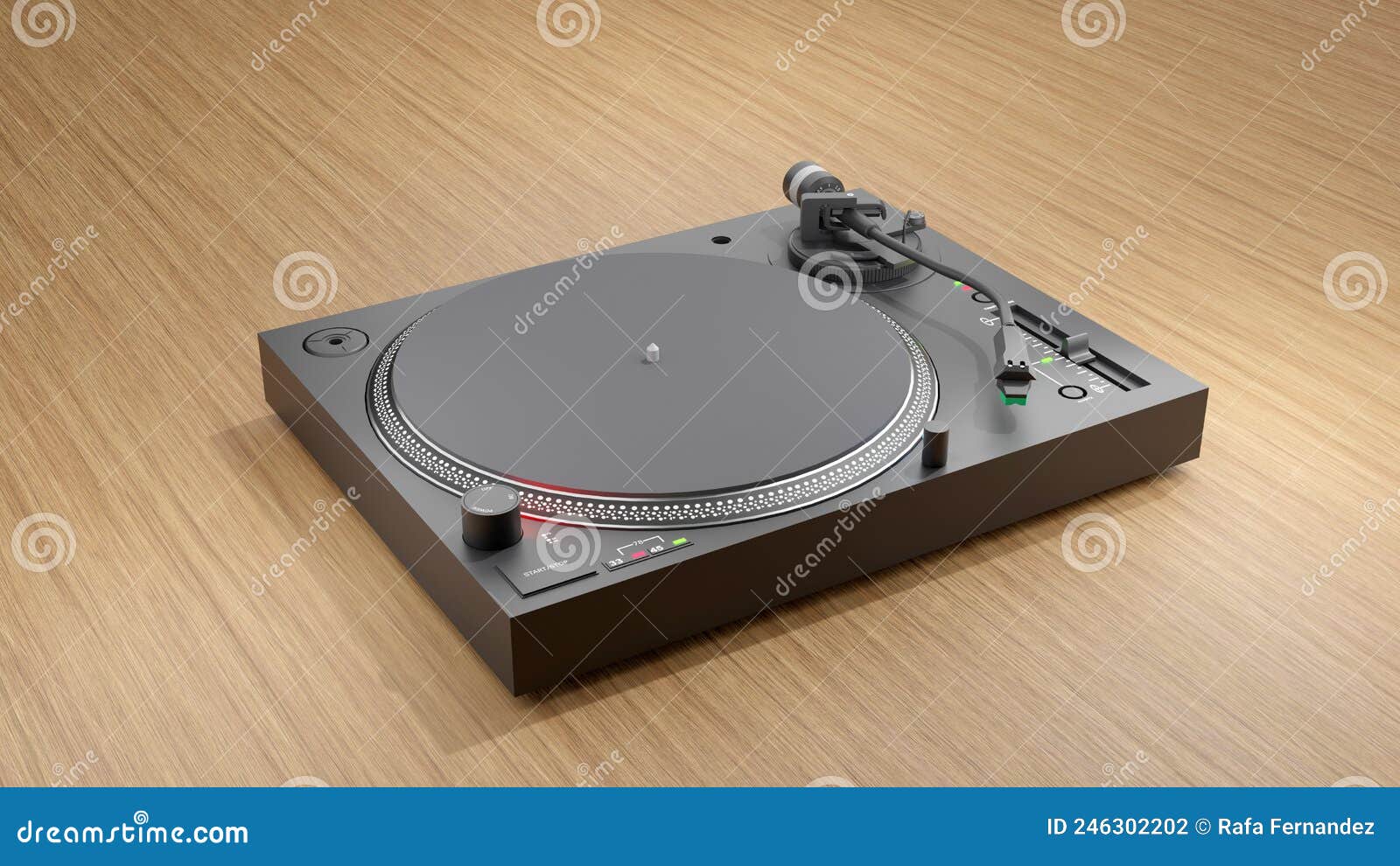 A Black Turntable Abstract Background. 3D Illustration Stock ...