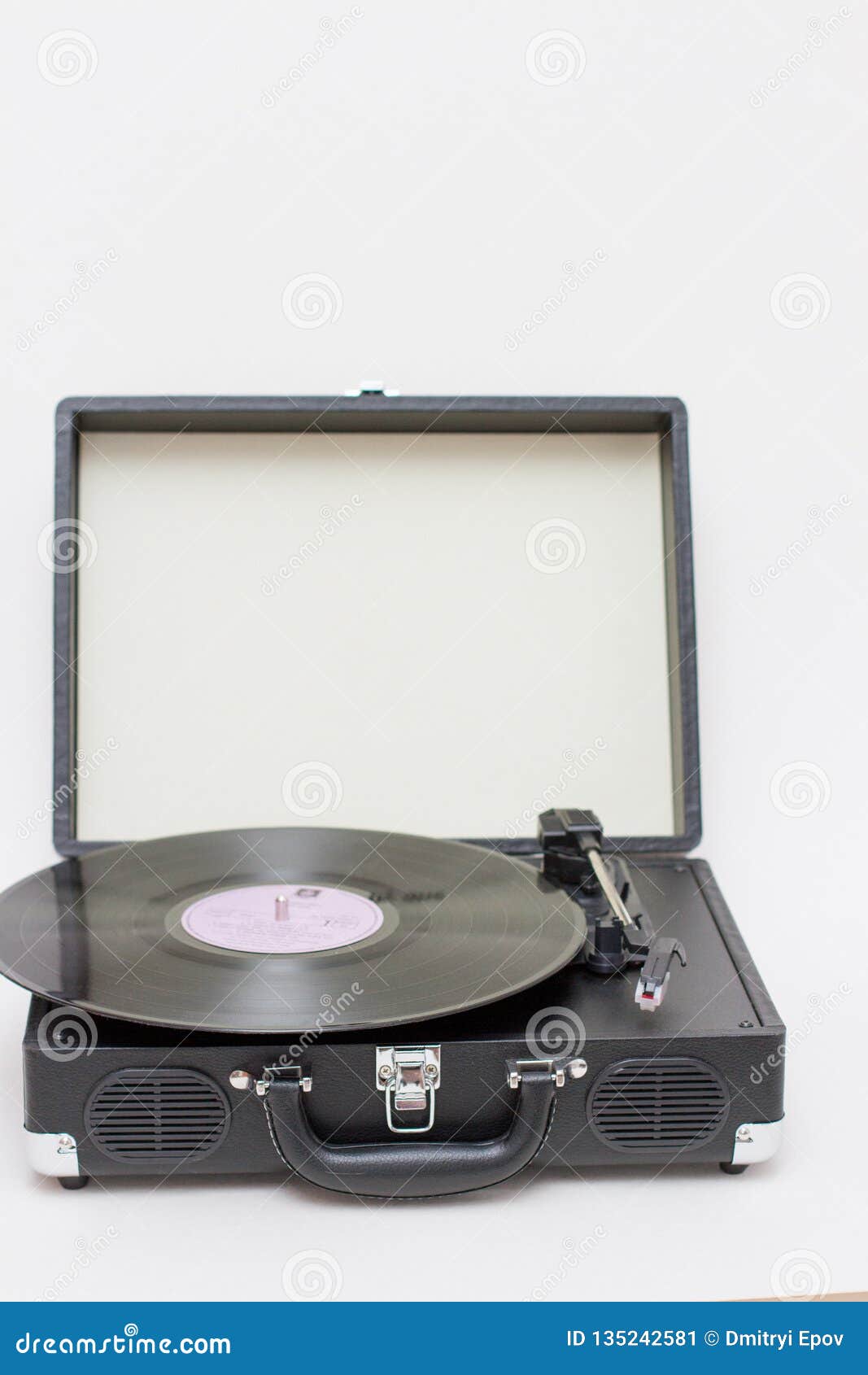 Turntable Suitcase on White Background Stock Image - Image of drive ...