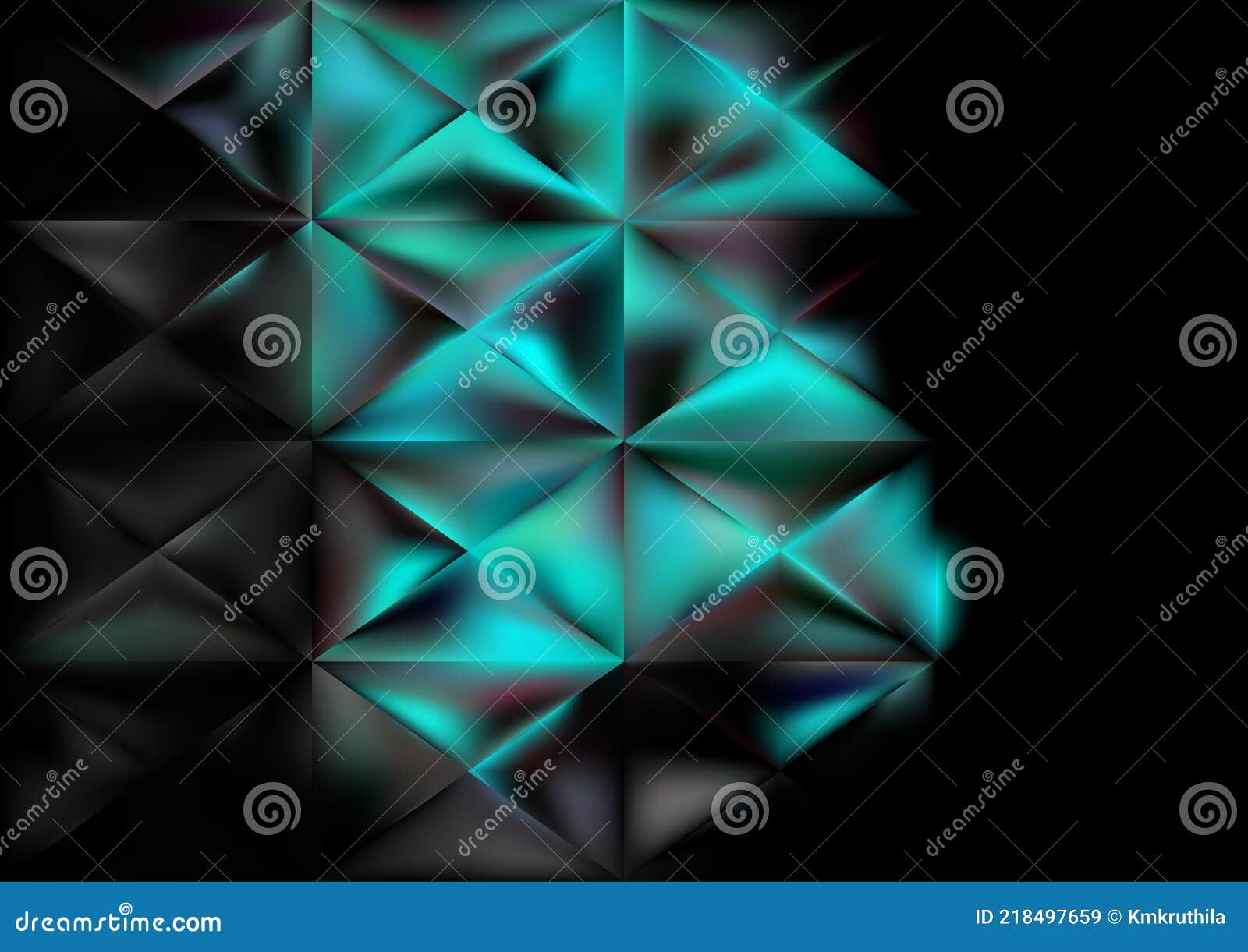 Black and Turquoise Triangle Pattern Background Vector Image Stock ...