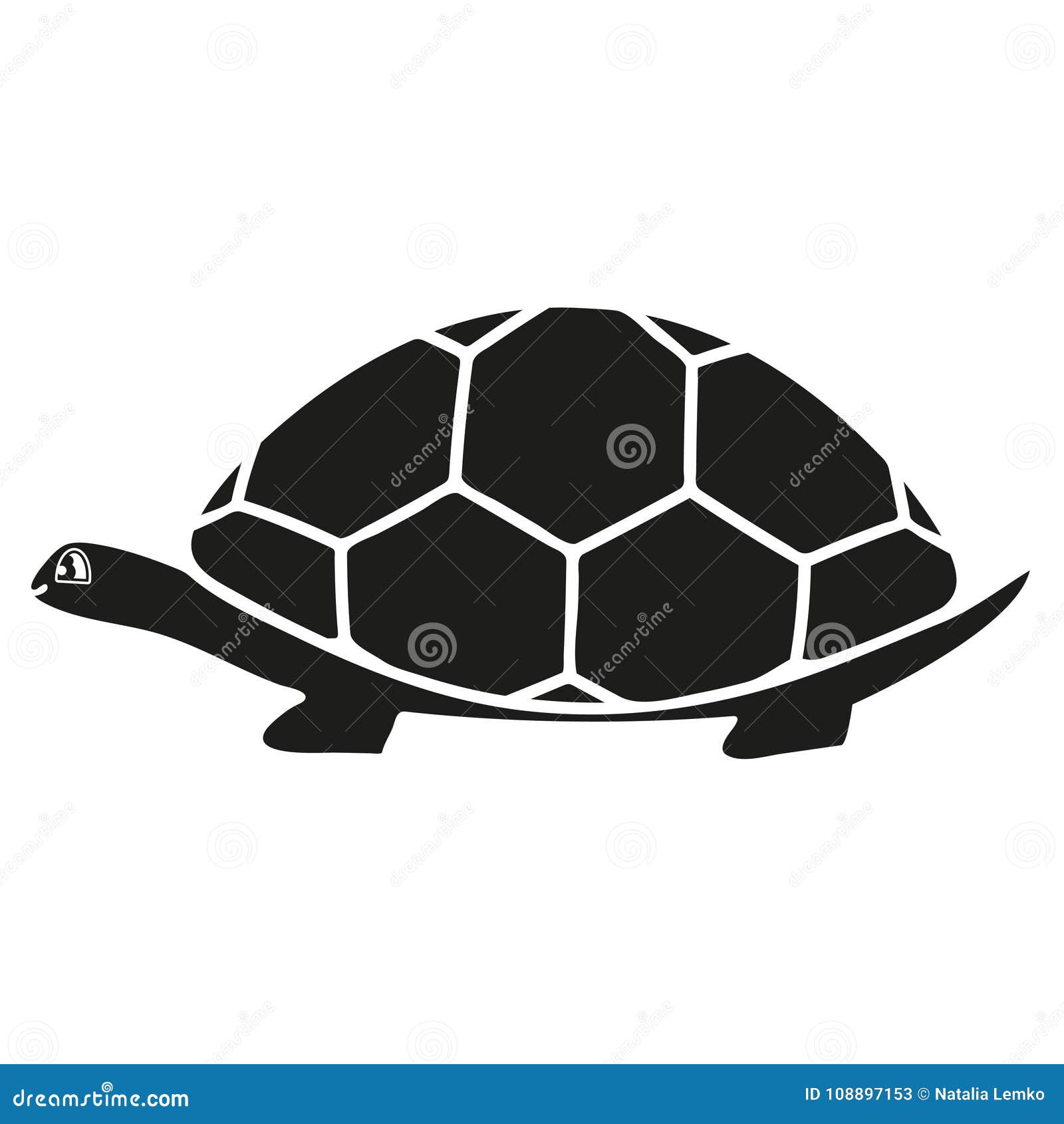 Black turtle icon stock vector. Illustration of carapace - 108897153