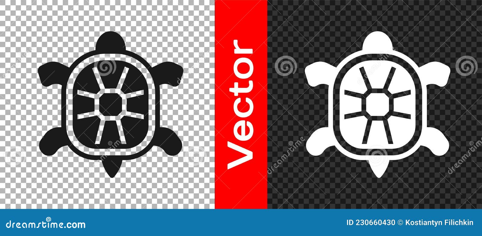 Black Turtle Icon Isolated on Transparent Background. Vector Stock ...