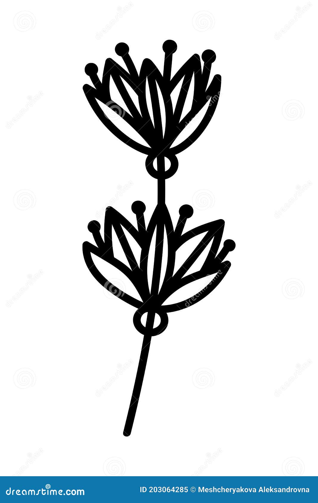 A PAINTED TWIG on a WHITE BACKGROUND Stock Vector - Illustration of ...